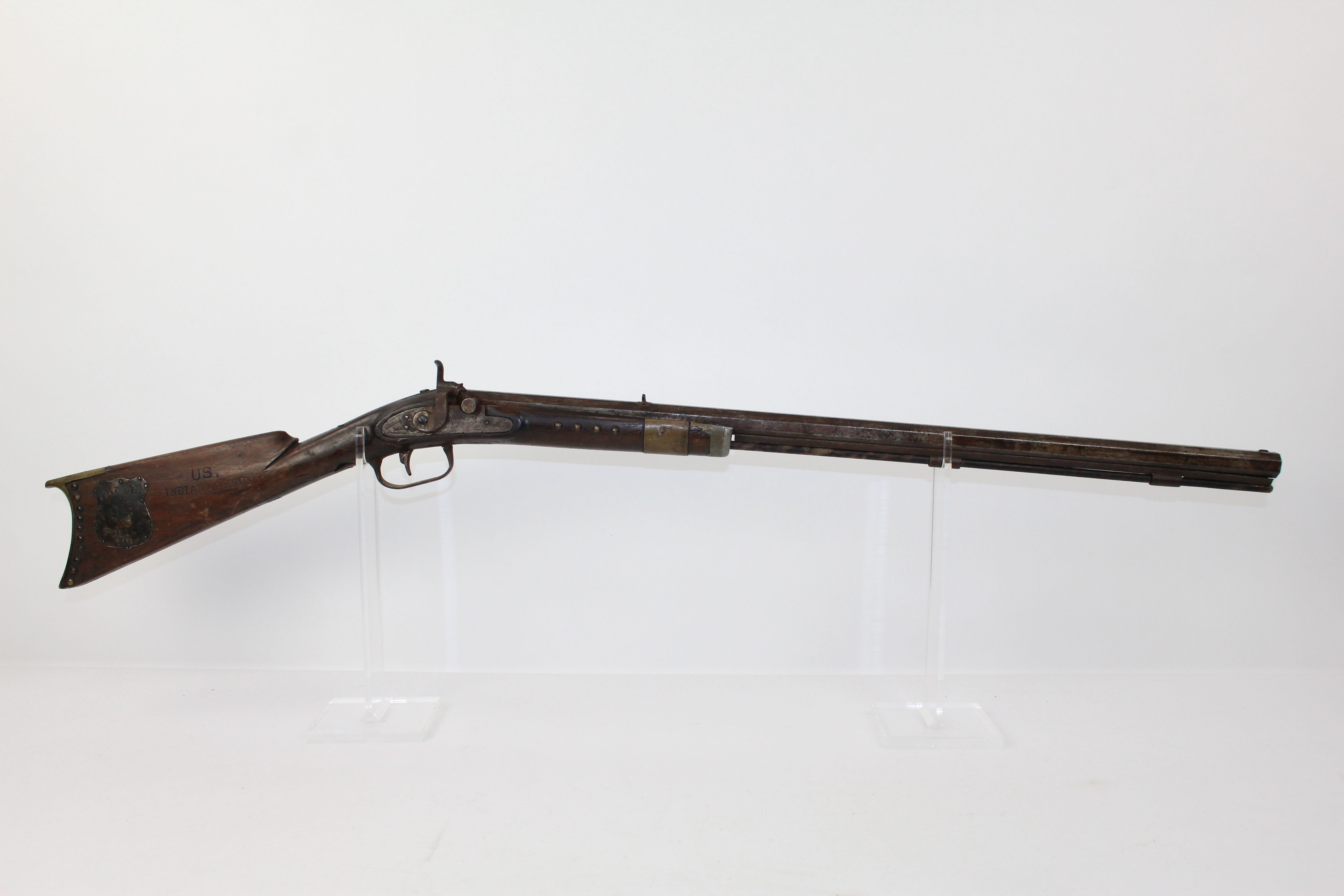 Tack Decorated Half Stock Rifle Indian Police C&R Antique 002 ...