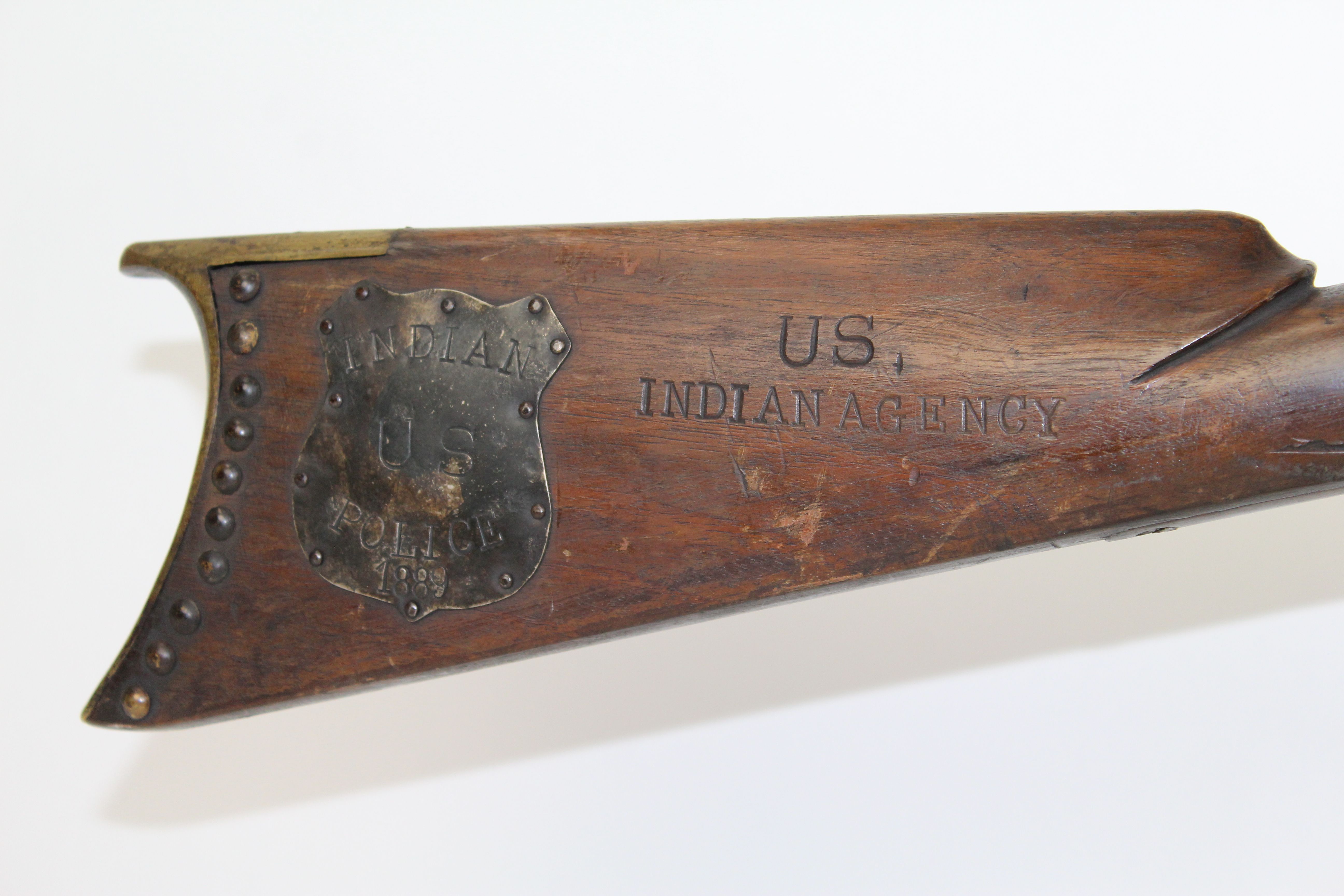 Tack Decorated Half Stock Rifle Indian Police C&R Antique 003 ...