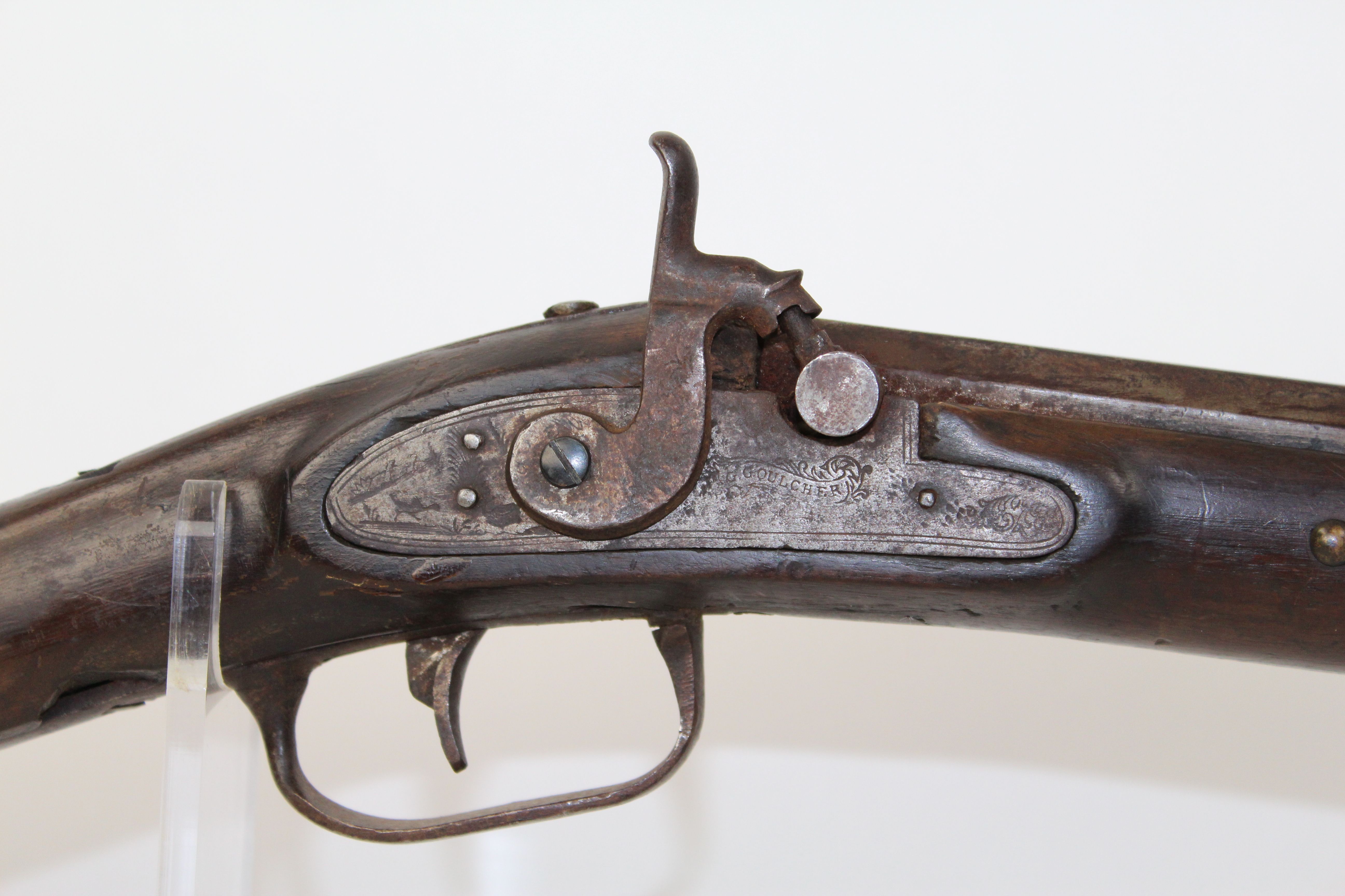 Tack Decorated Half Stock Rifle Indian Police C&R Antique 004 ...