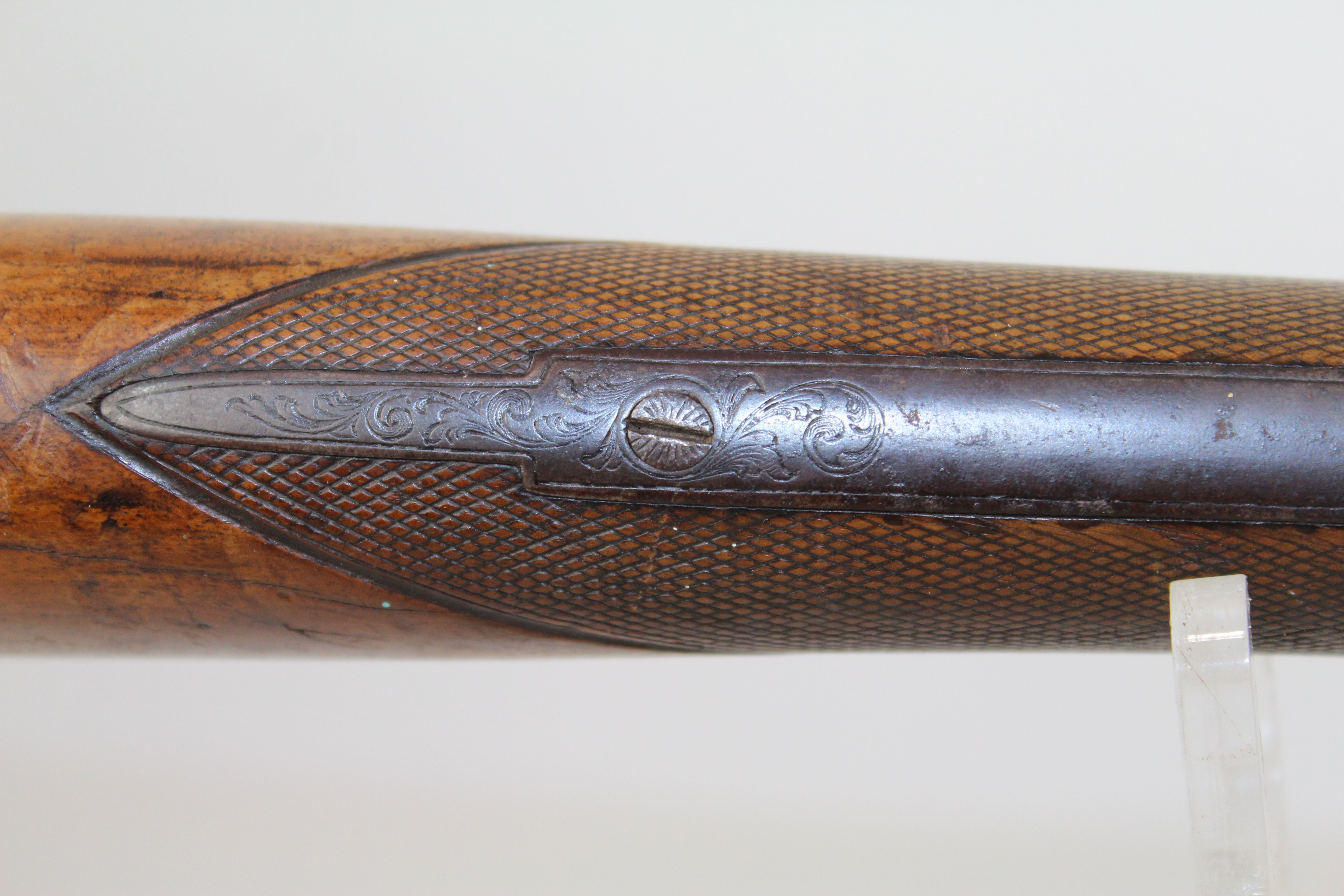 Engraved Unknown Belgian Percussion Double Barrel Shotgun C&R Antique ...