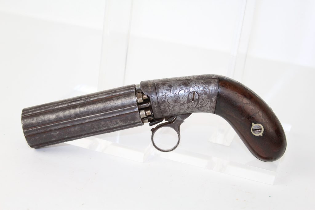 Unmarked Blunt & Syms Type Pepperbox C&R Antique 001 | Ancestry Guns