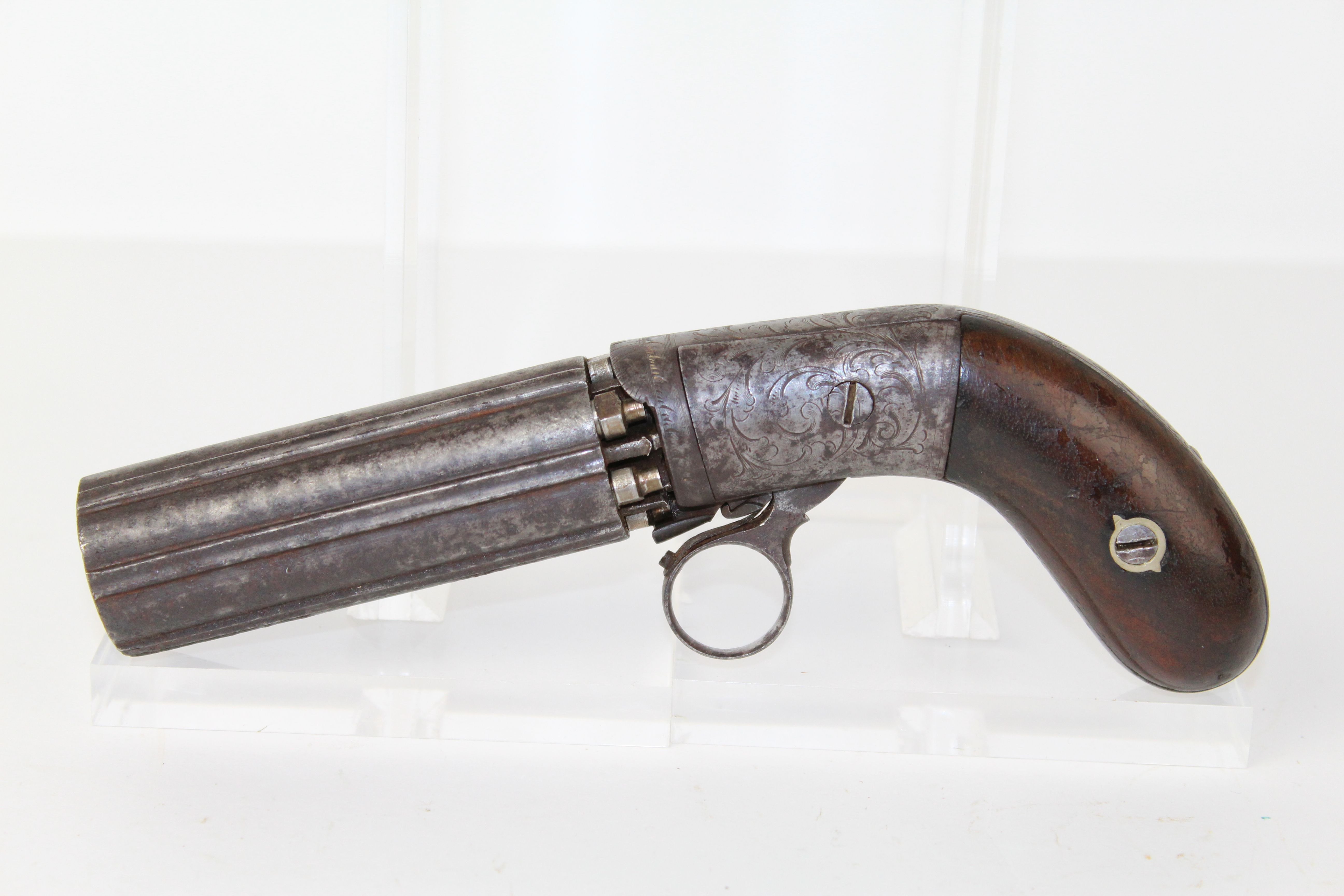Unmarked Blunt & Syms Type Pepperbox C&R Antique 008 | Ancestry Guns