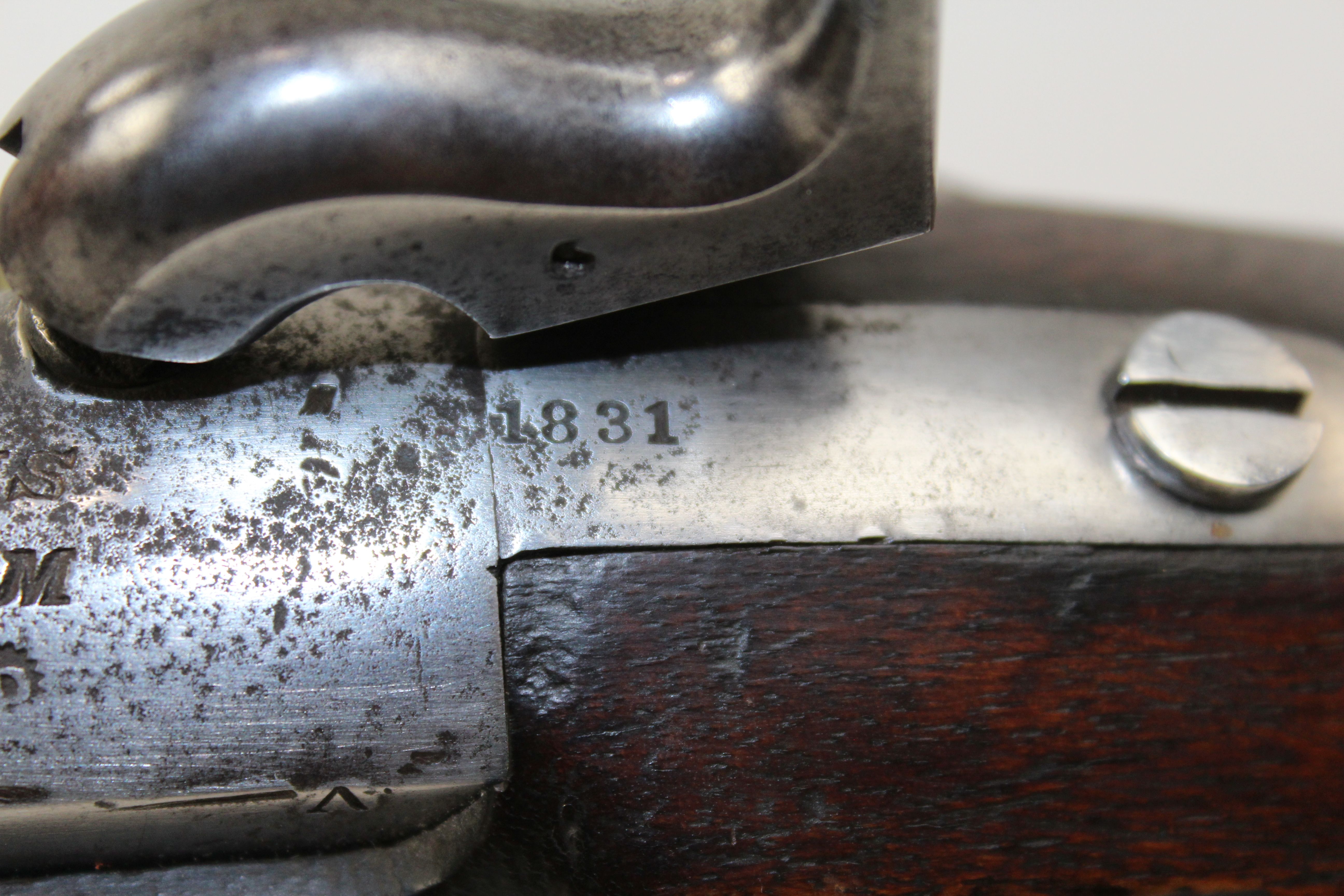 Belgian Style Percussion Conversion A. Waters U.S. Model 1816 Musket C ...