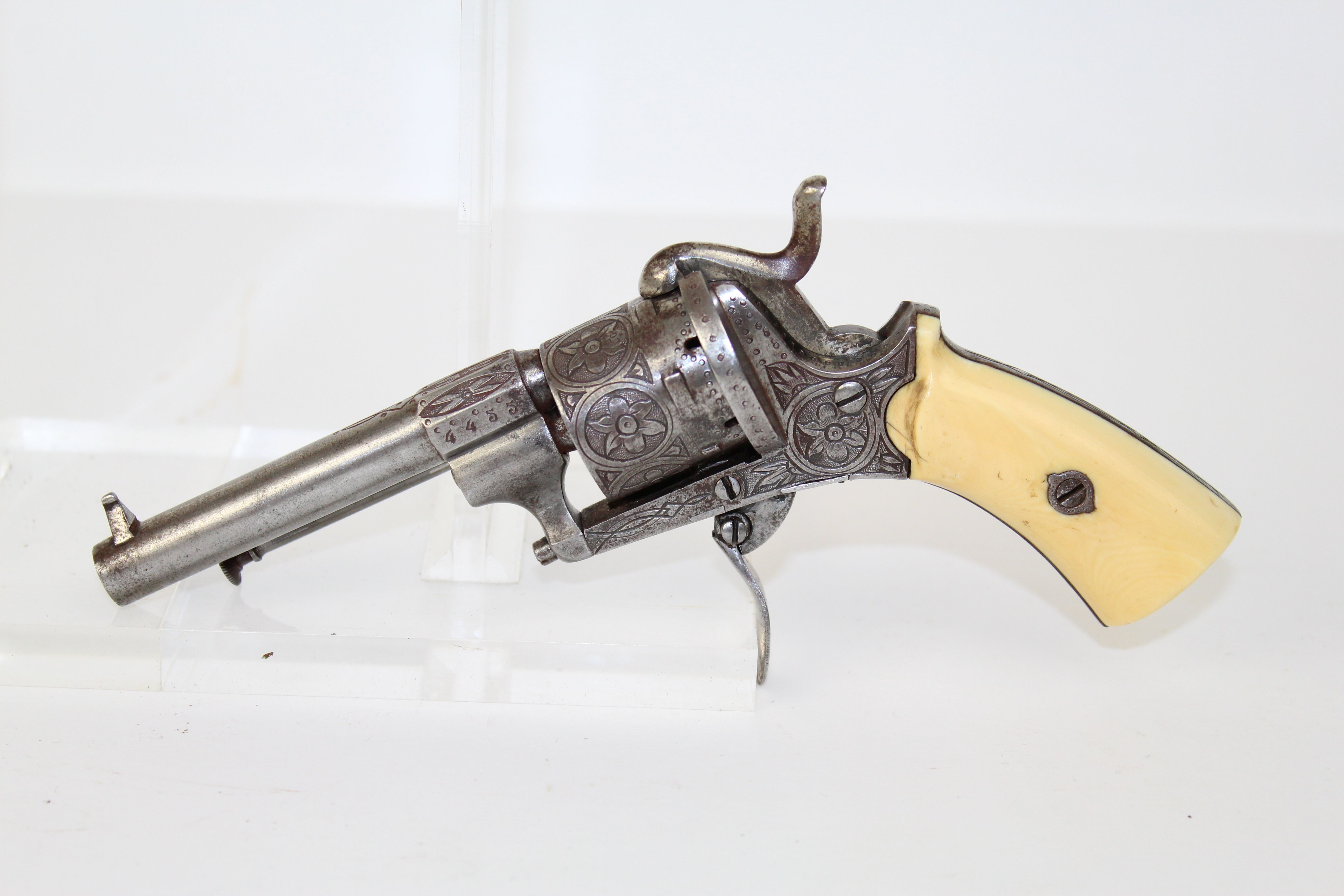 Belgian Folding Trigger Double Action Revolver C&R Antique 001 ...