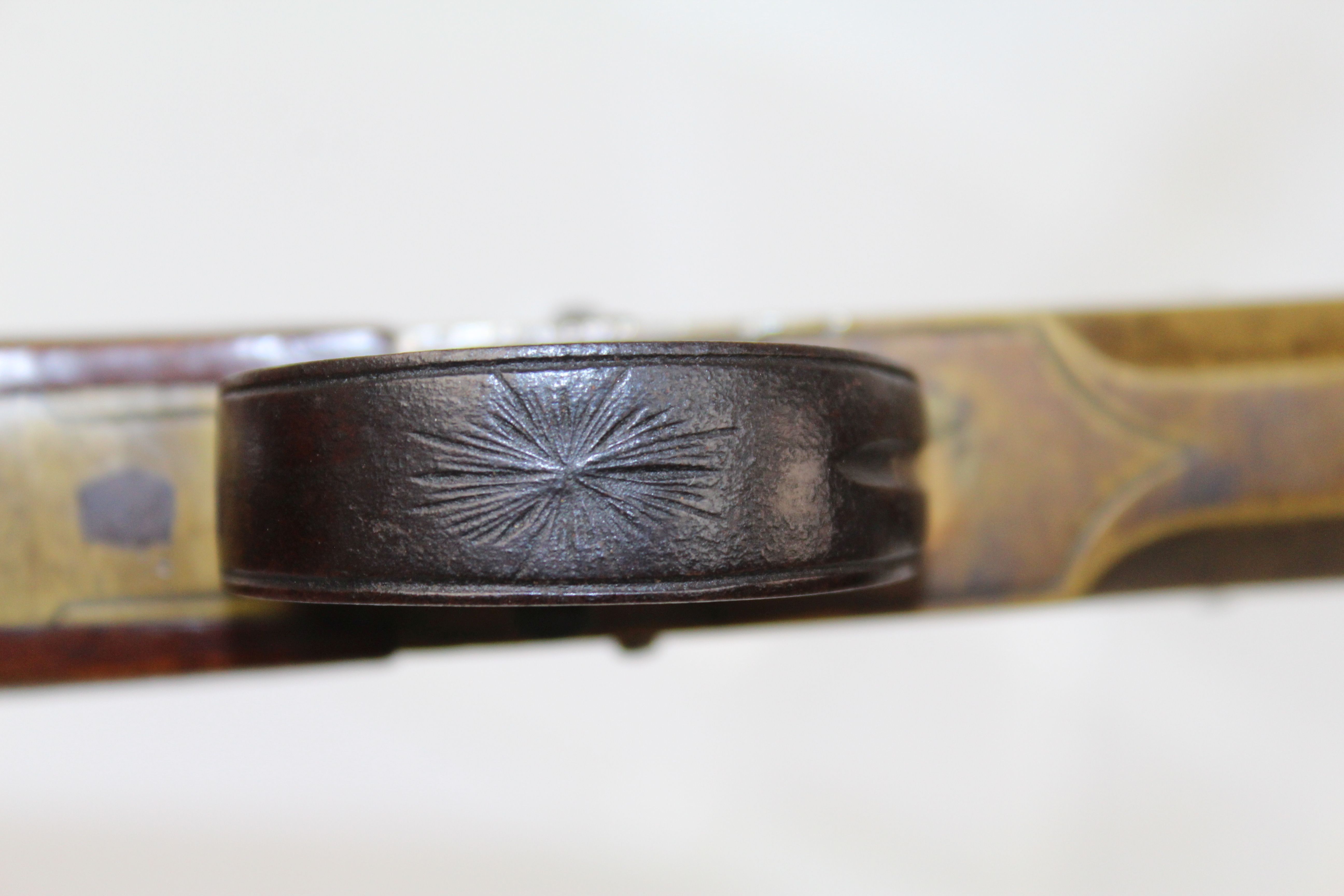 Engraved Box Lock Flintlock Pistol With Snap Bayonet C&R Antique 008 ...