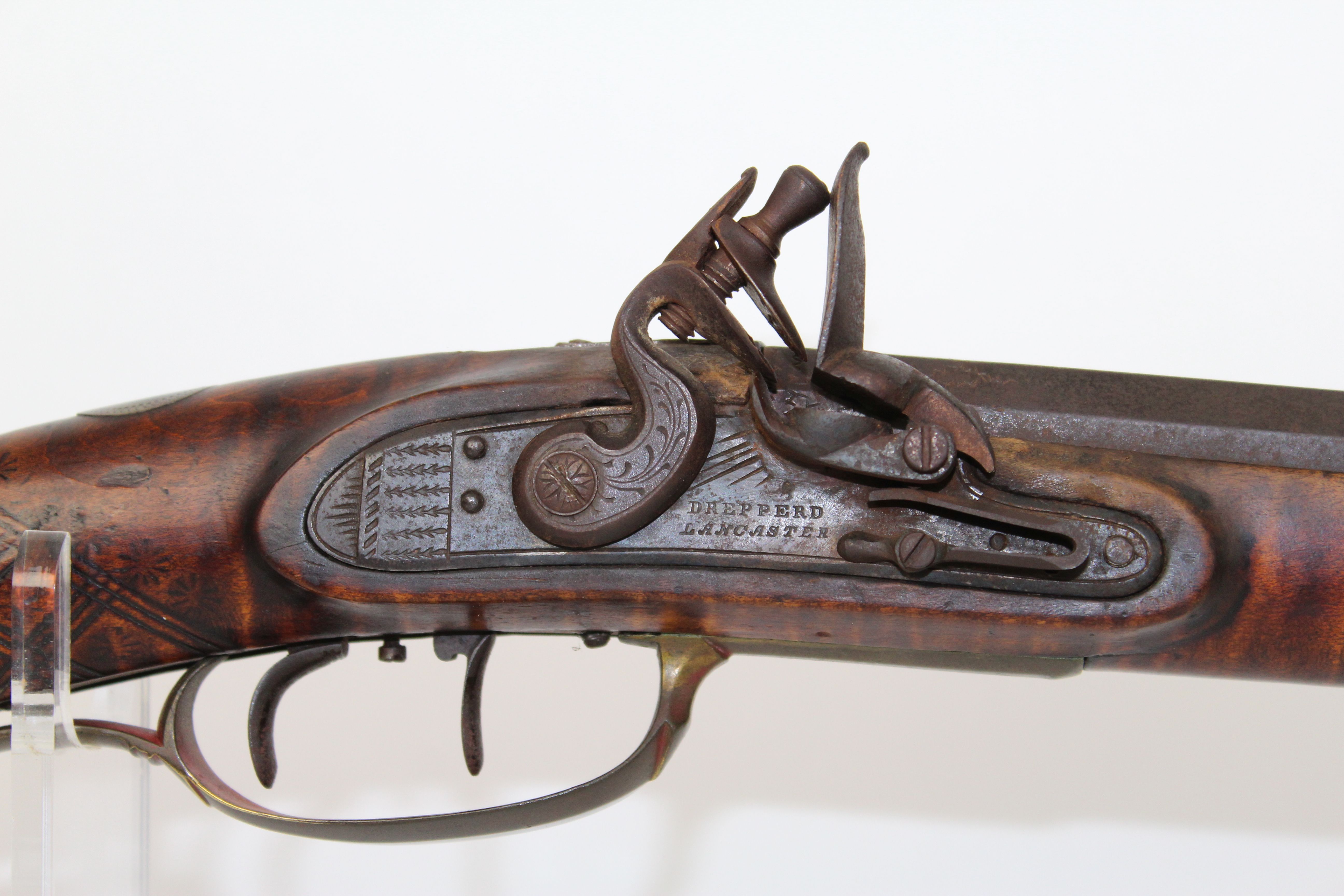 Engraved henry Gibbs Lancaster Longer Rifle C&R Antique 004 | Ancestry Guns