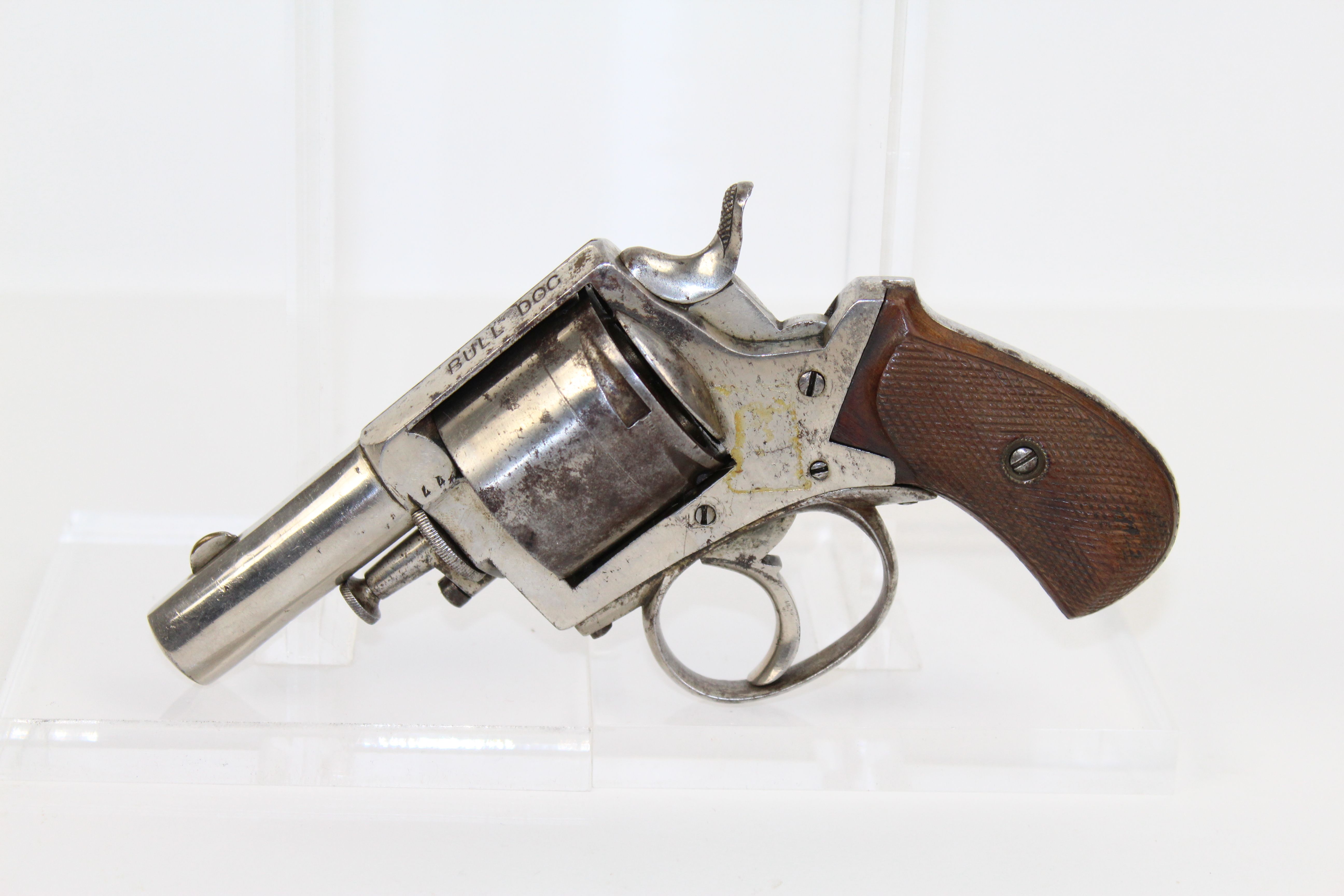 Engraved Belgian British Bull Dog Double Action Revolver C&R Antique001 ...