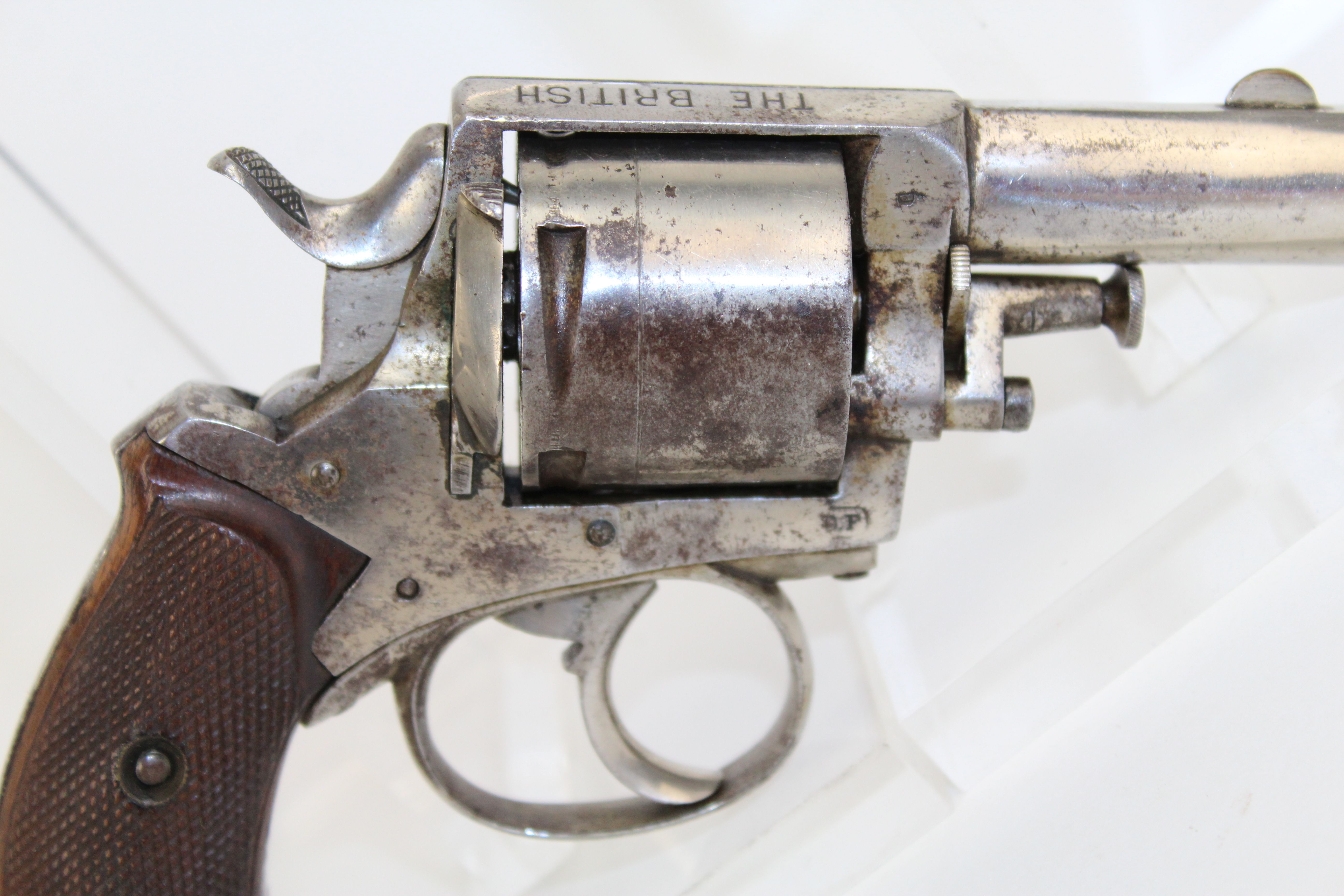 Engraved Belgian British Bull Dog Double Action Revolver C&R Antique012 ...