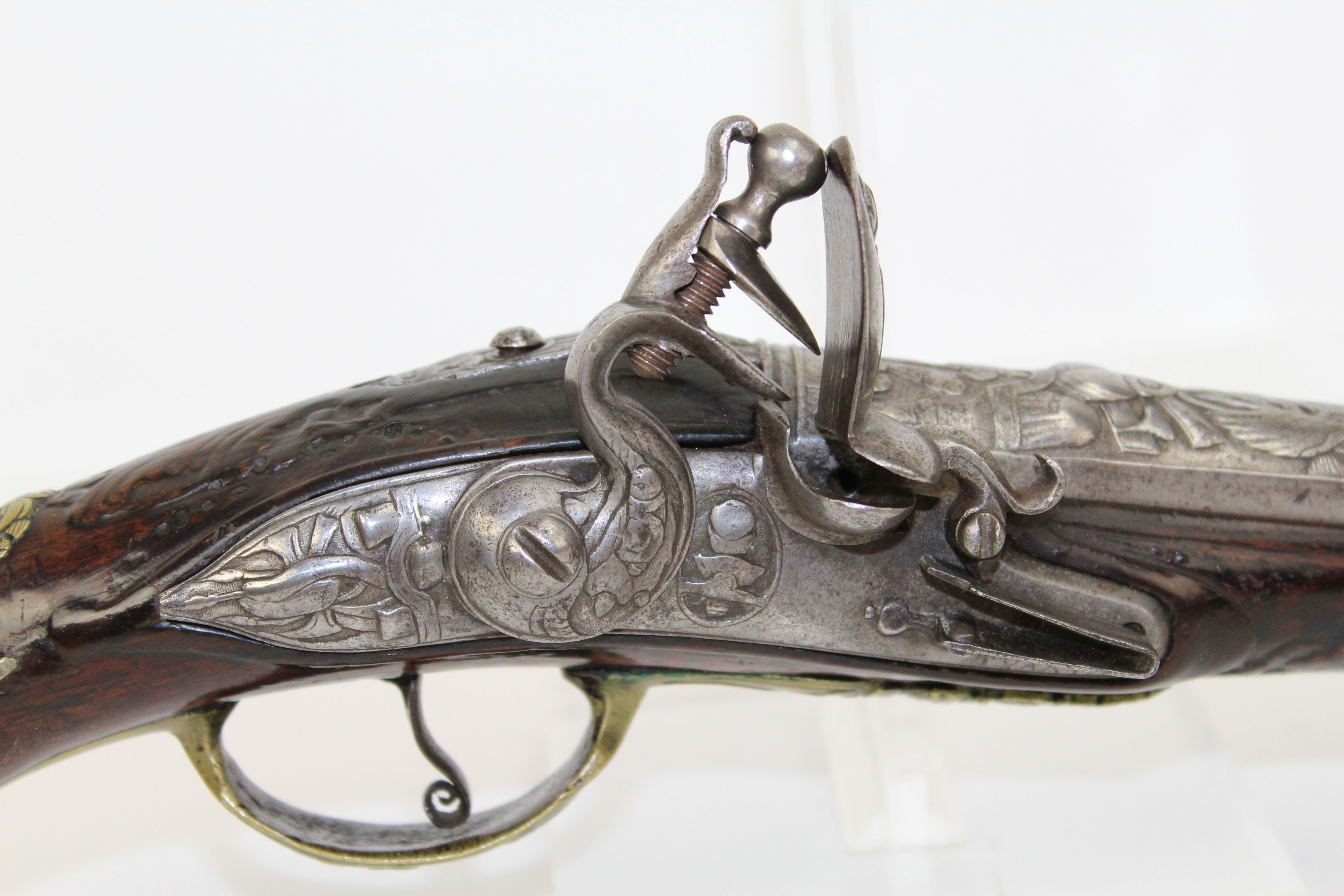 Engraved Flintlock Pistol C&R Antique003 | Ancestry Guns
