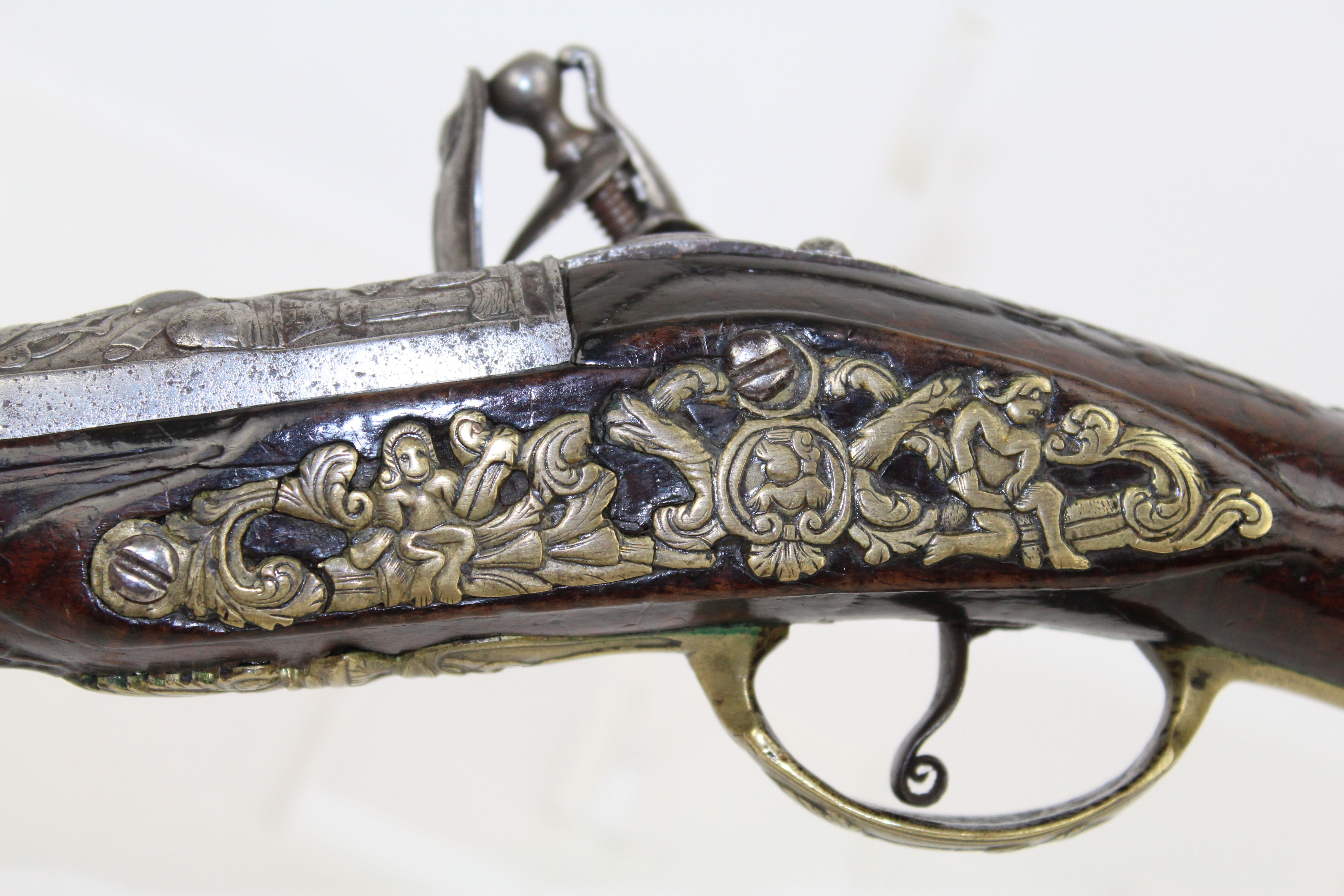 Engraved Flintlock Pistol C&R Antique011 | Ancestry Guns