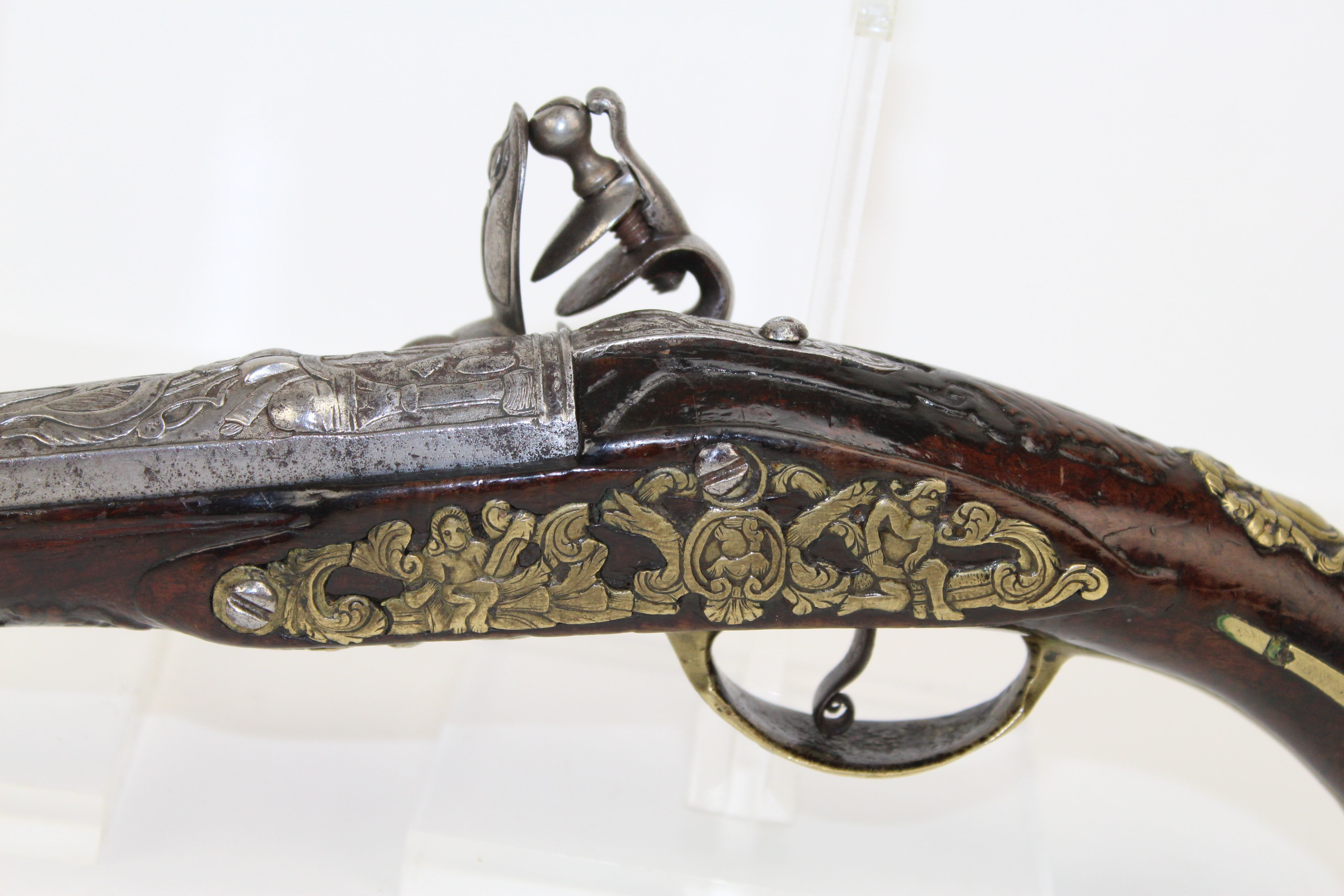 Engraved Flintlock Pistol C&R Antique014 | Ancestry Guns