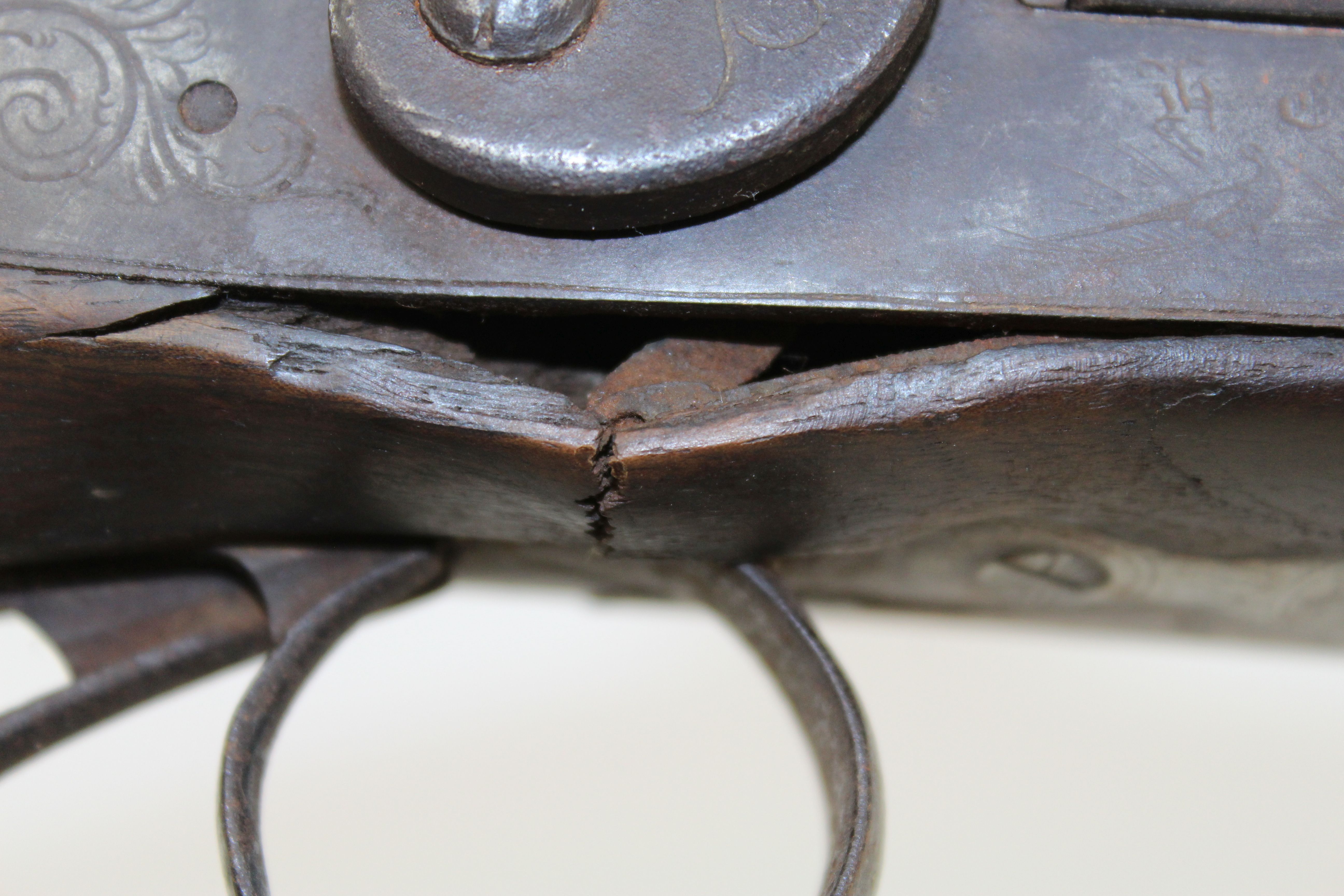 Engraved H.E. Dimick Percussion Cape Gun C&R Antique014 | Ancestry Guns