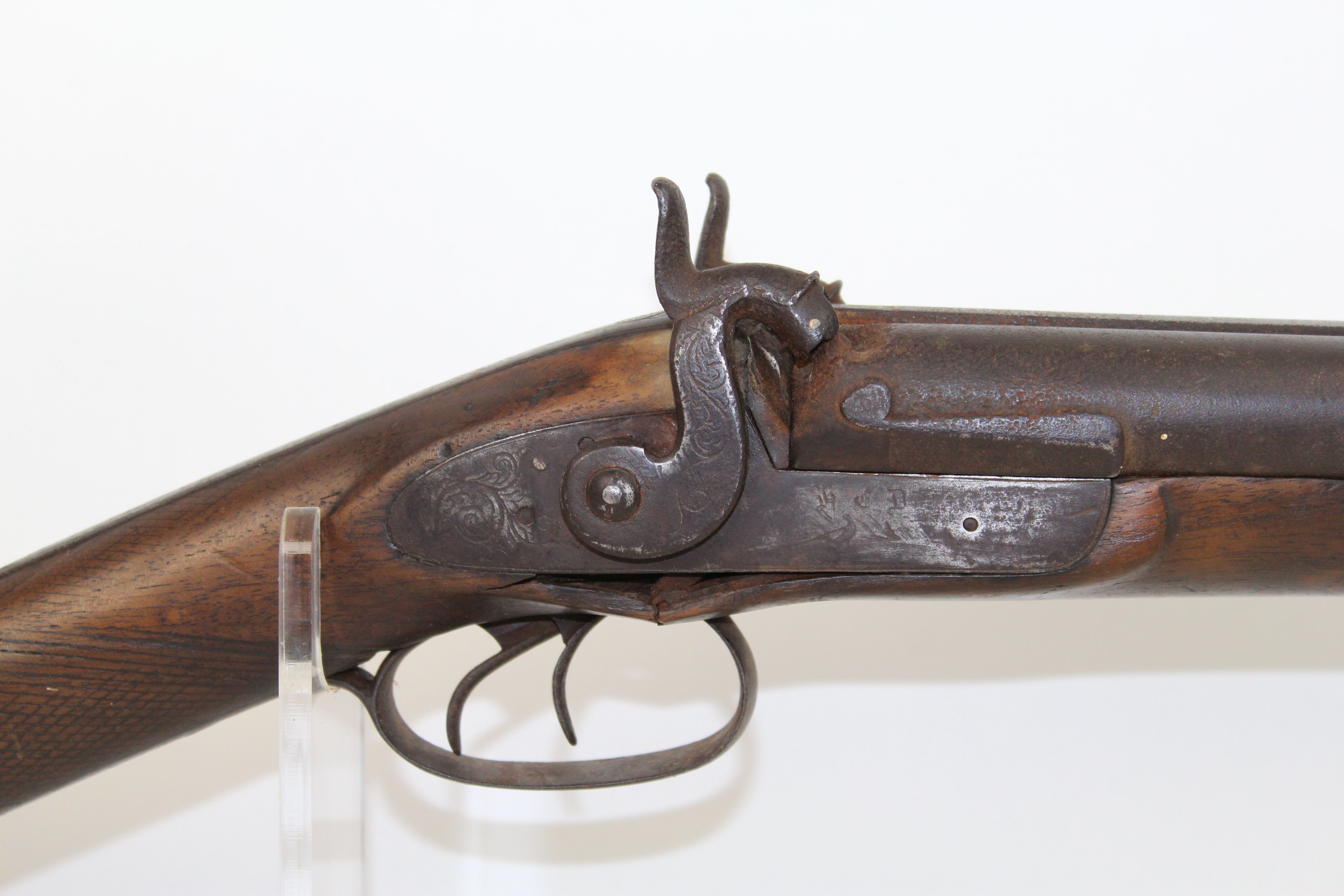 Engraved H.E. Dimick Percussion Cape Gun C&R Antique017 | Ancestry Guns