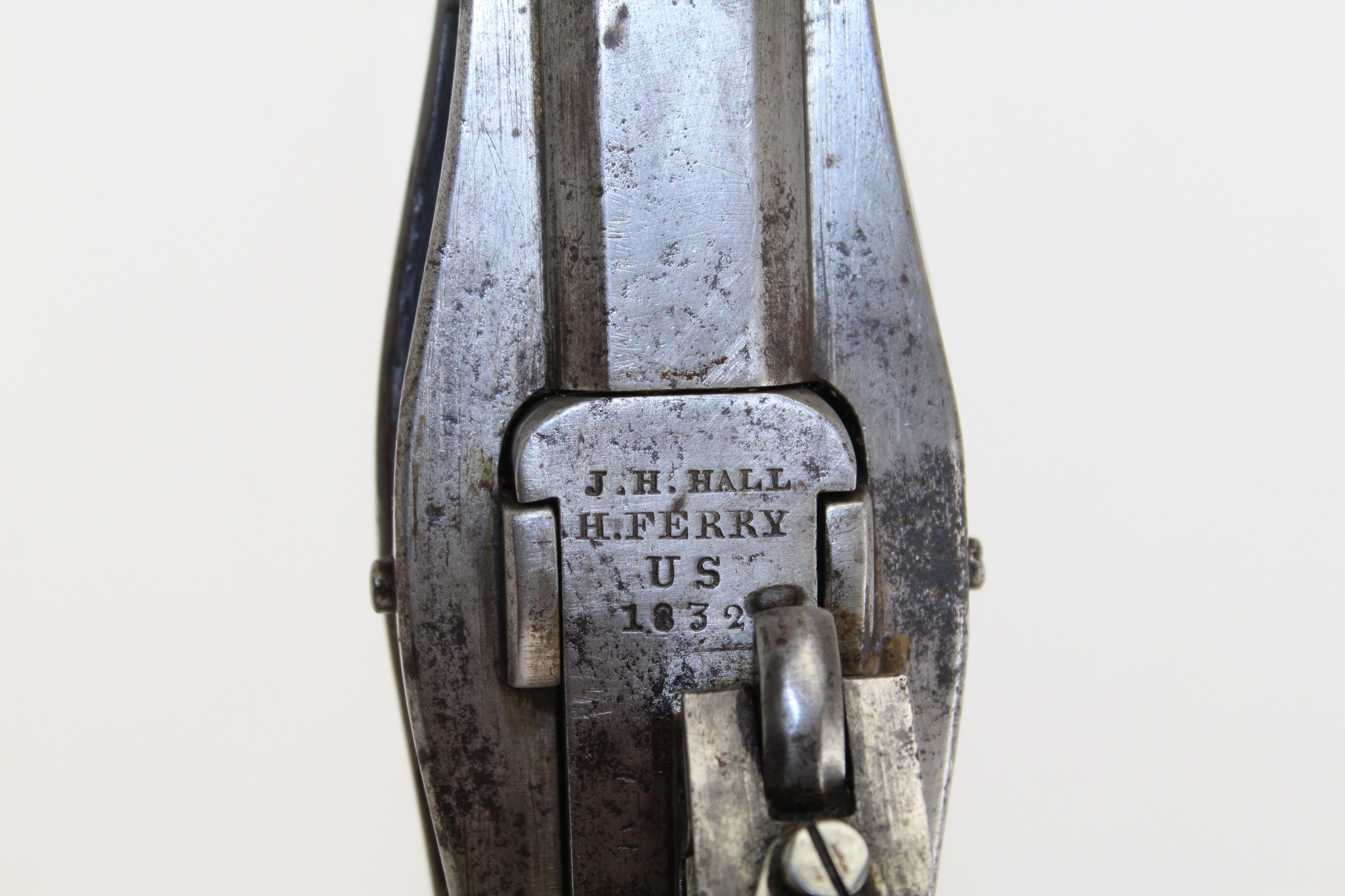 1832 Dated Harpers Ferry Model 1819 Hall Breech Loading Flintlock ...