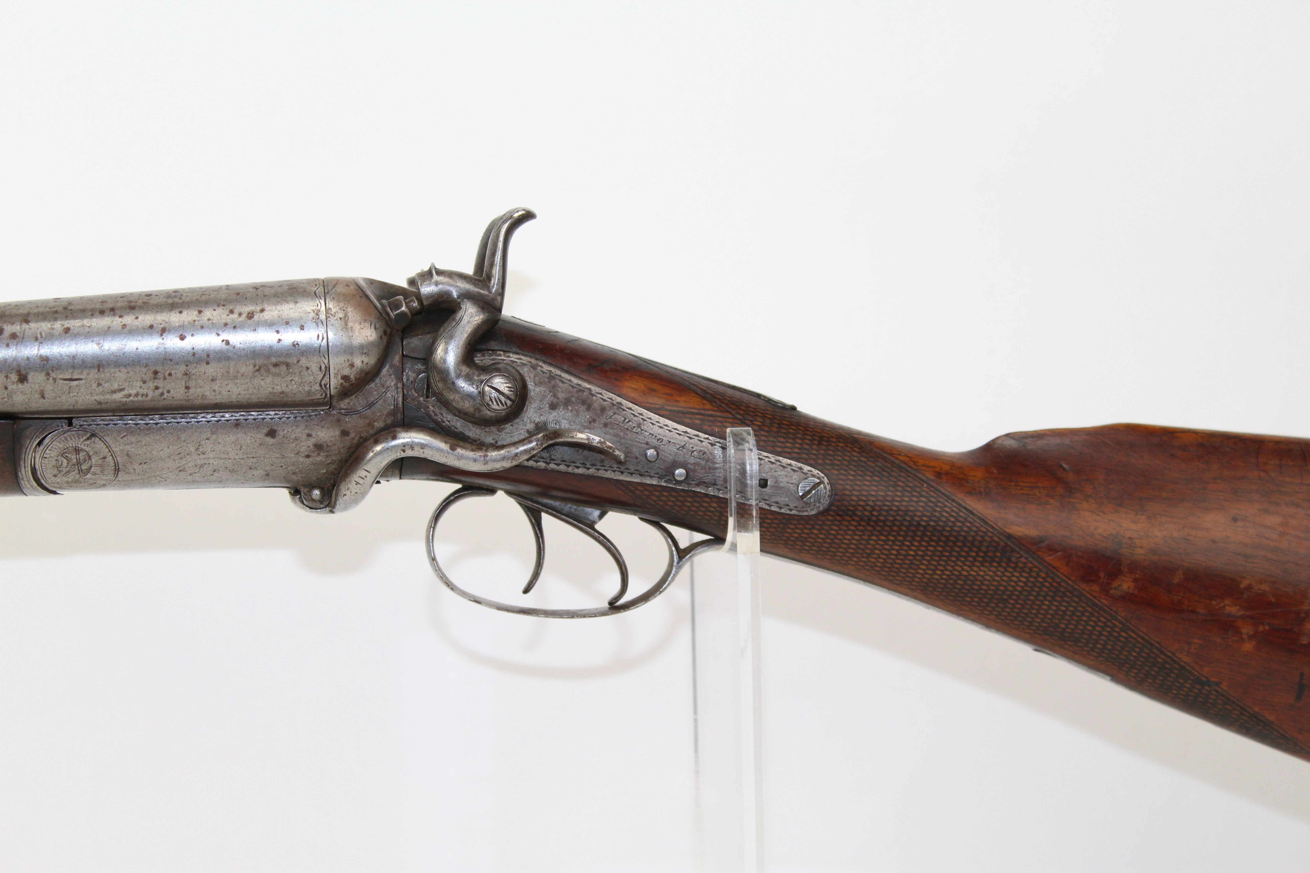 Engraved J. Manton & Co. Side Lever Shotgun C&R Antique001 | Ancestry Guns