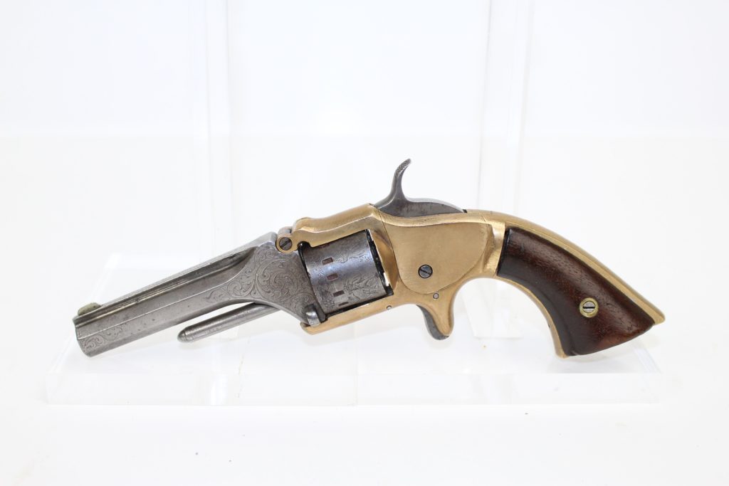 Two Engraved Manhattan Arms .22 Caliber Pocket Revolvers C&R Antique014 ...