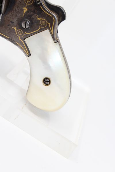 Gold Inlaid Jules Kaufman Marked Folding Trigger Double Action Revolver ...