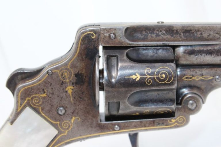 Gold Inlaid Jules Kaufman Marked Folding Trigger Double Action Revolver ...