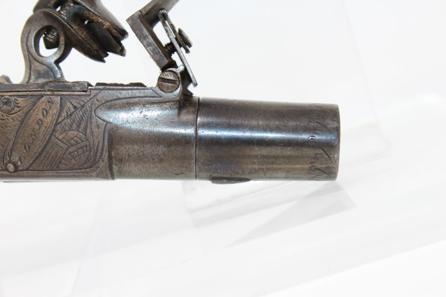 Cased Andrews Marked Box Lock Flintlock Pistol C&R Antique017 ...