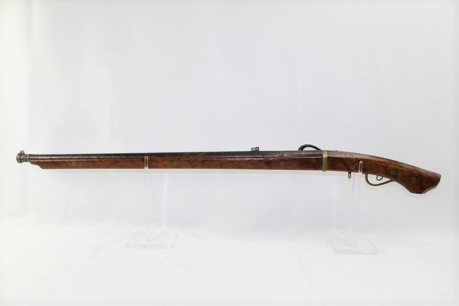 Japanese Tanegashima Matchlock Arquebus with Silver Inlays Including a ...