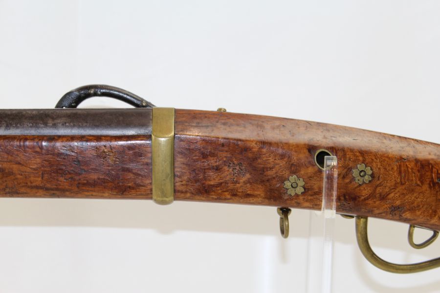 Japanese Tanegashima Matchlock Arquebus with Silver Inlays Including a ...