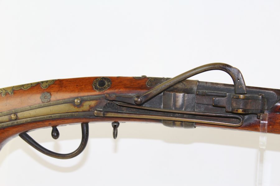 Ornate Engraved Japanese Tanegashima Matchlock Arquebus with Silver ...