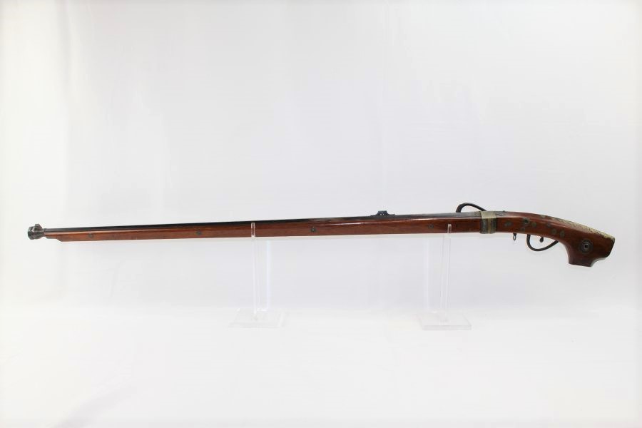 Ornate Engraved Japanese Tanegashima Matchlock Arquebus with Silver ...