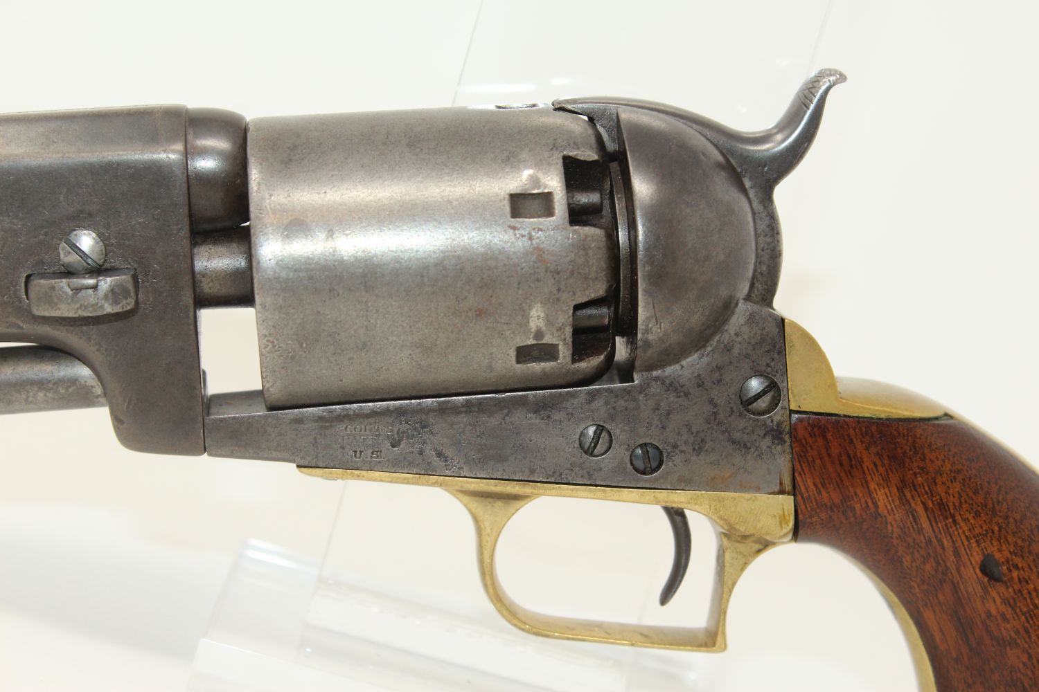 Colt Second Model Dragoon Percussion Revolver with Powder Flask C&R ...
