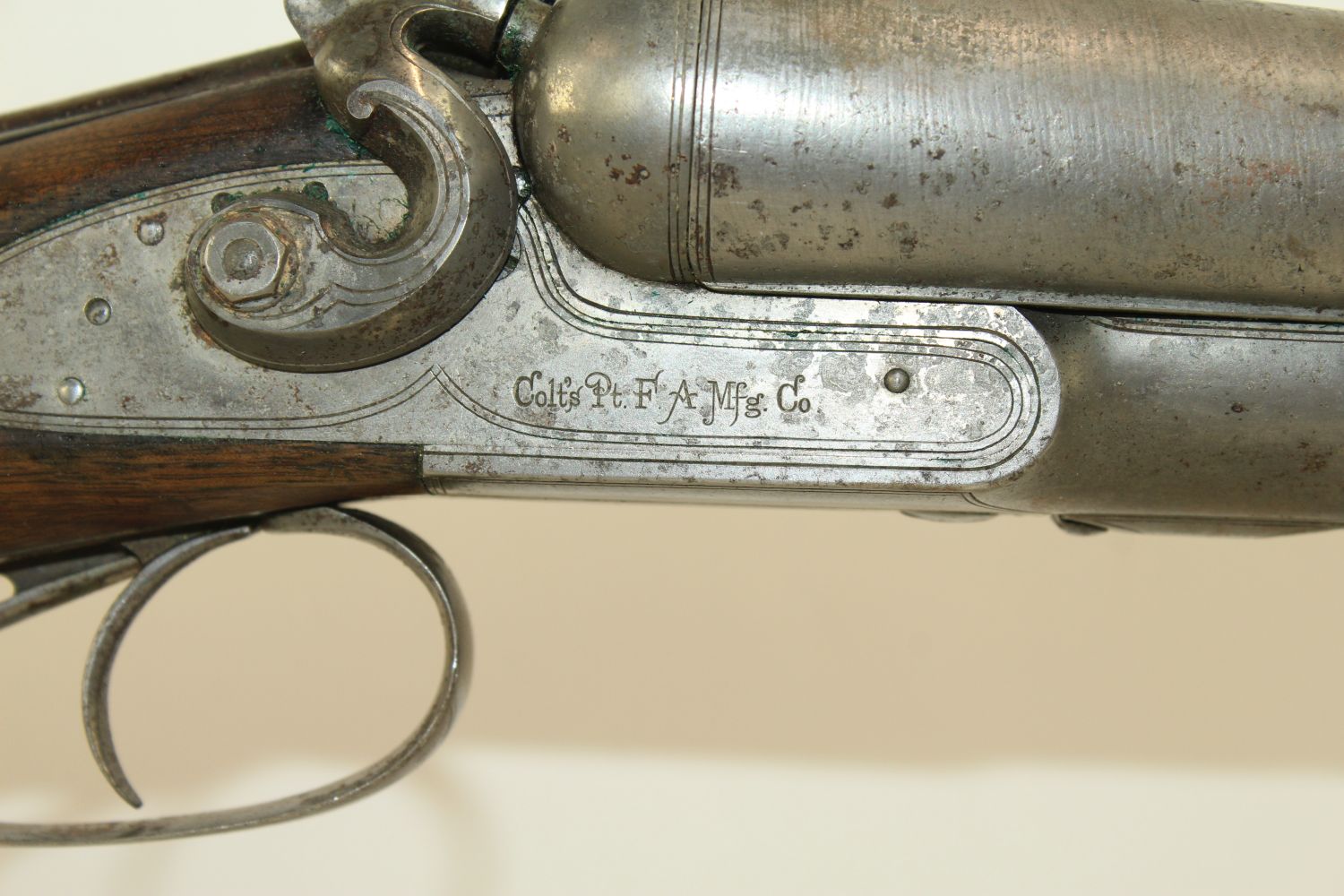 Engraved Colt Model 1878 Double Barrel Hammer Shotgun Antique009 ...