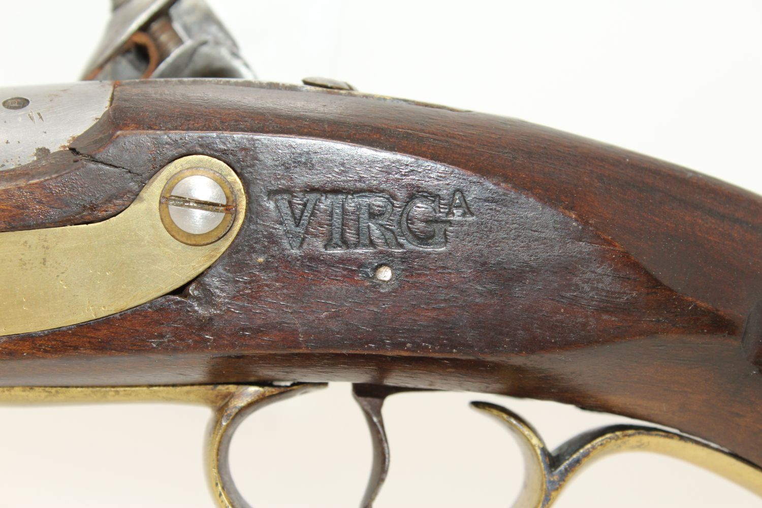 American Flintlock PIstol wtih Virginia Markings C&R Antique012 ...
