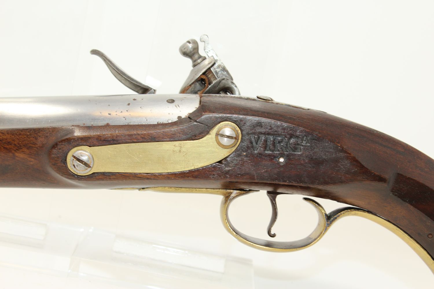 American Flintlock PIstol wtih Virginia Markings C&R Antique015 ...