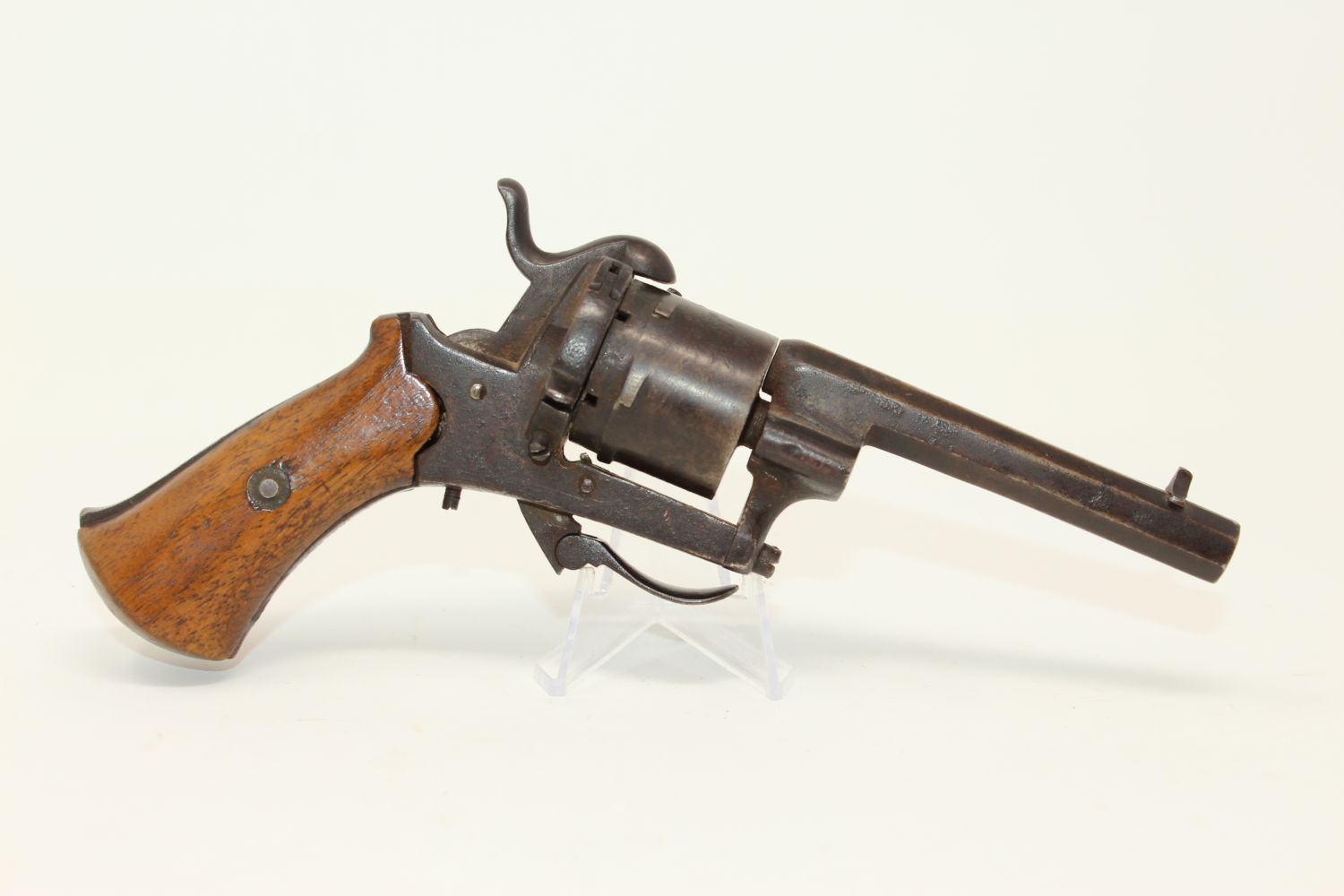 Belgian Folding Trigger Double Action Pinfire Revolver C&R Antique012 ...