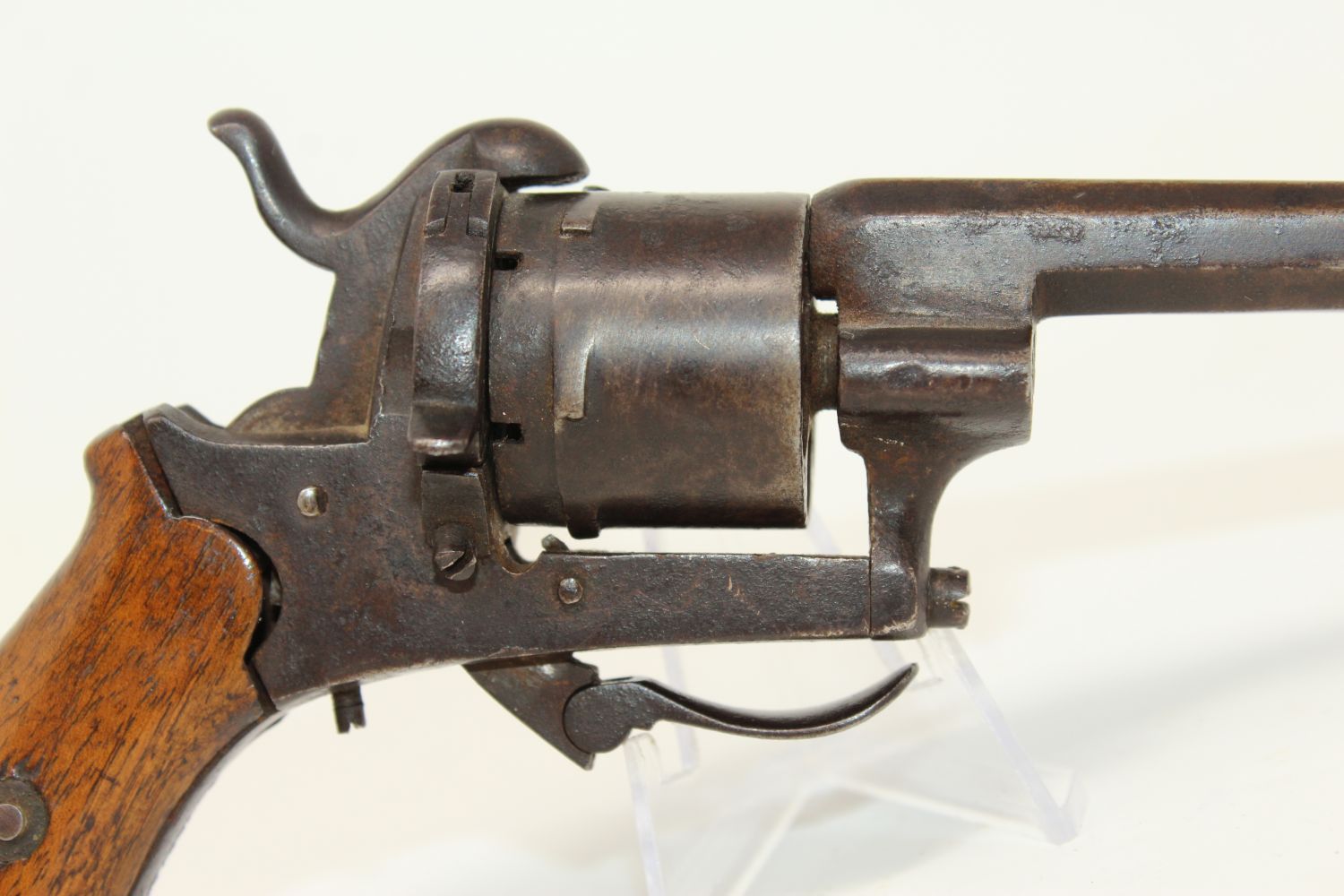 Belgian Folding Trigger Double Action Pinfire Revolver C&R Antique014 ...