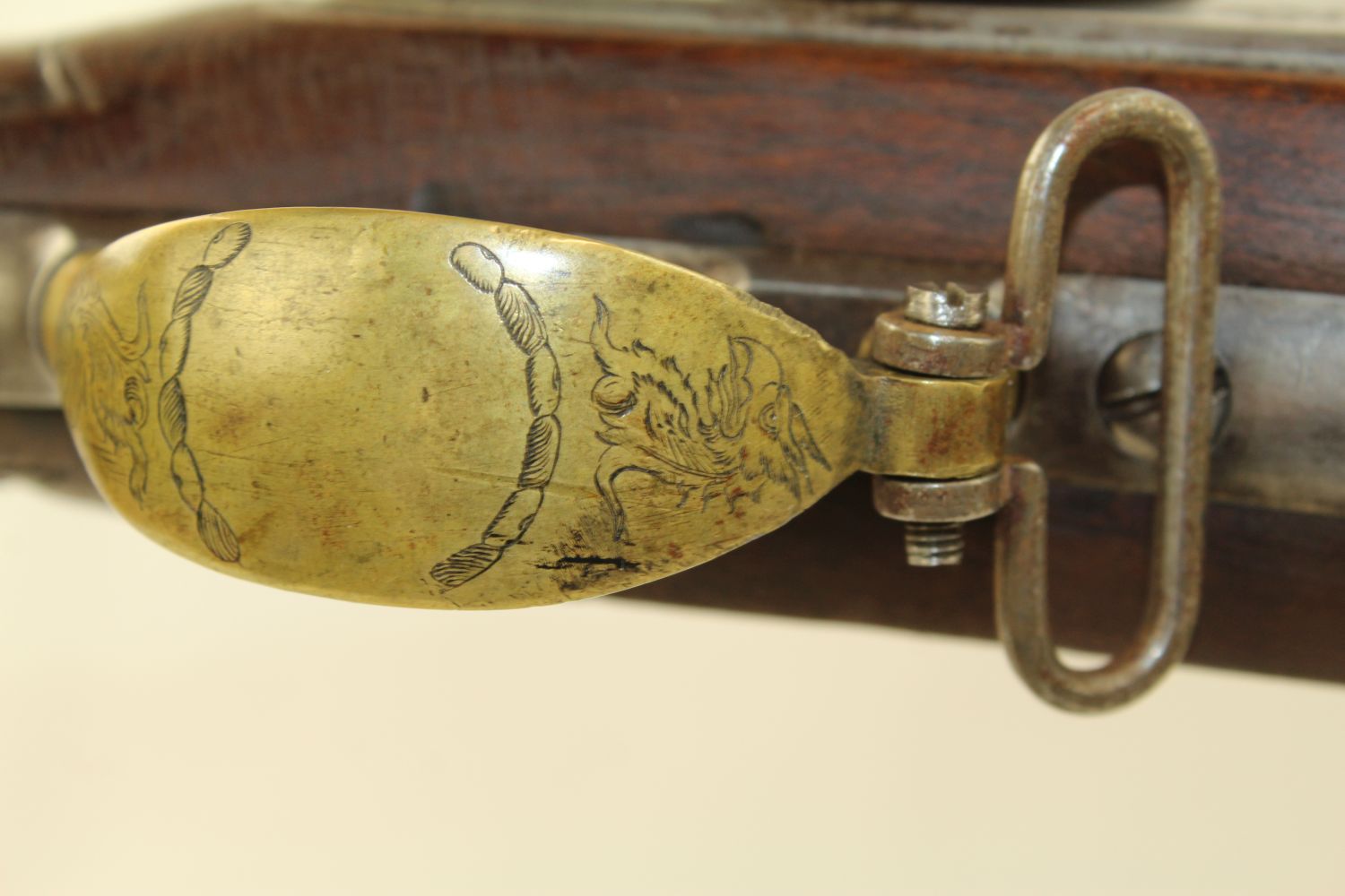 Carved Harpers Ferry Model 1842 Percussion Musket With Bayonet 12.9 C&R ...