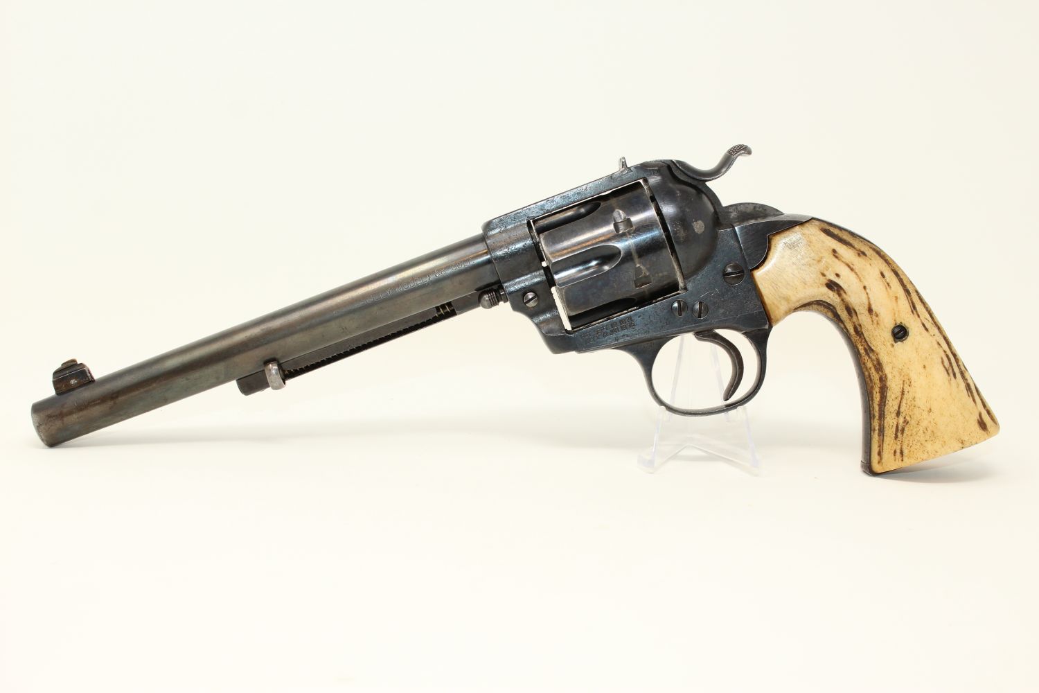 Colt Flat Top Target Model Bisley Single Action Army Revolver with Stag ...