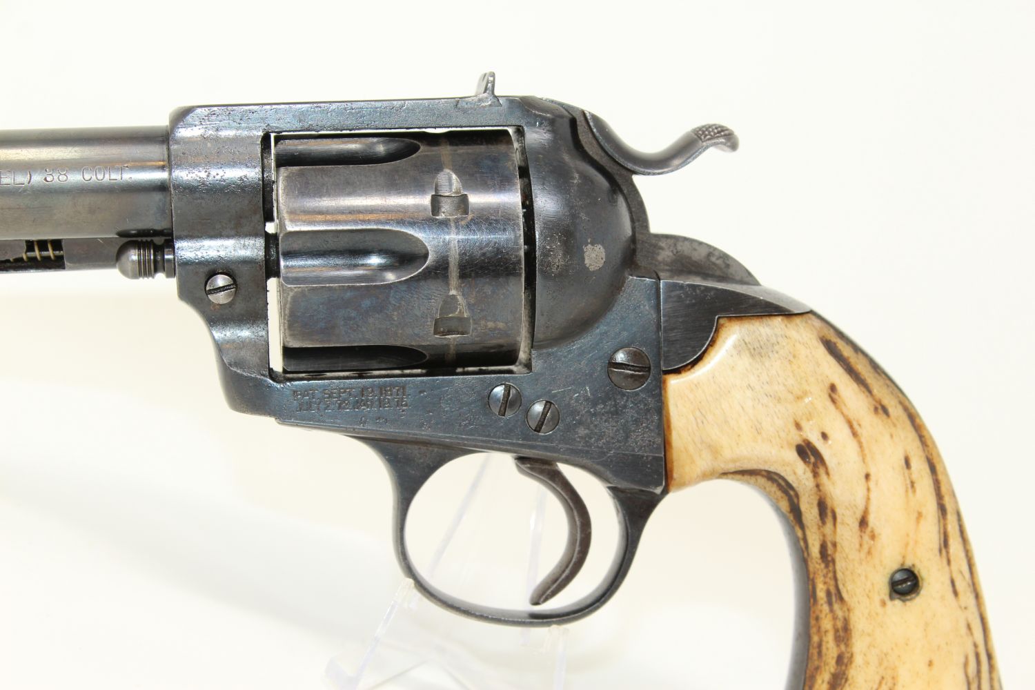Colt Flat Top Target Model Bisley Single Action Army Revolver with Stag ...