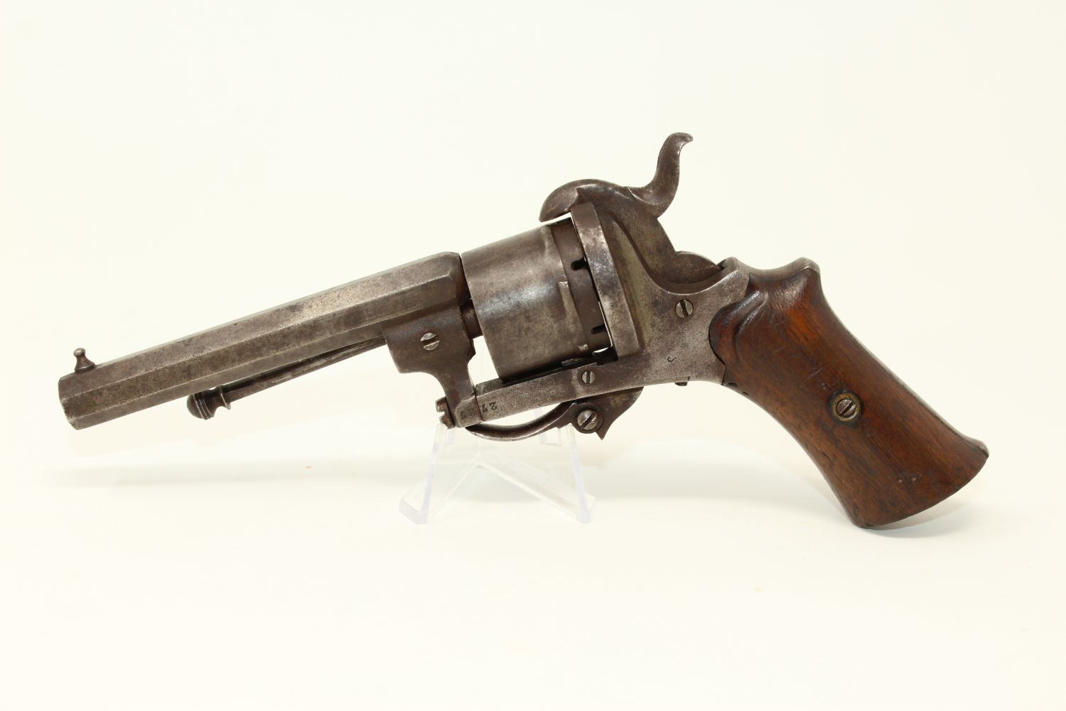 Belgian Folding Trigger Pinfire Revolver C&R Antique001 | Ancestry Guns