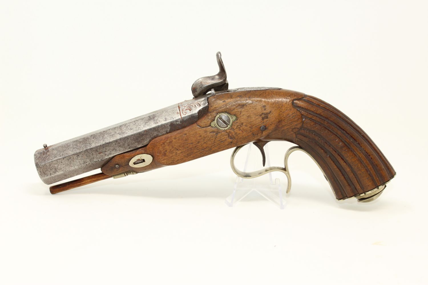 Engraved European Man-Stopper Percussion Pistol C&R Antique013 ...