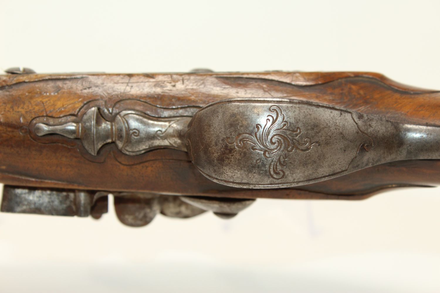 Engraved and Carved Flintlock Pistol C&R Antique010 | Ancestry Guns