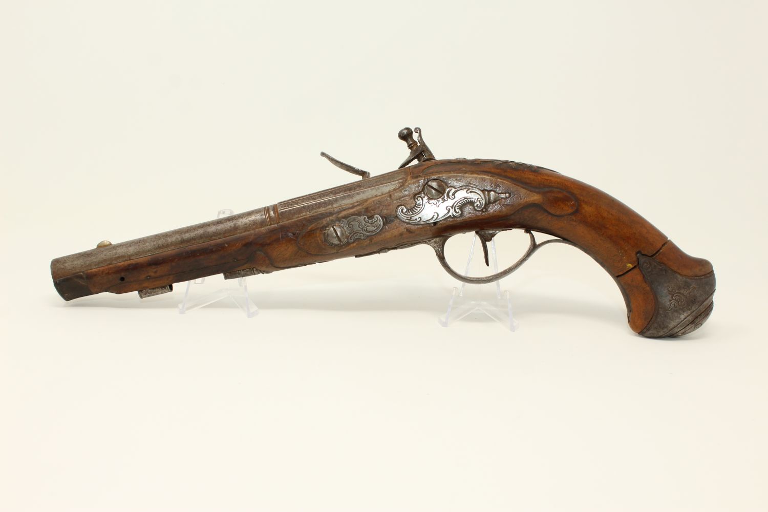 Engraved and Carved Flintlock Pistol C&R Antique012 | Ancestry Guns
