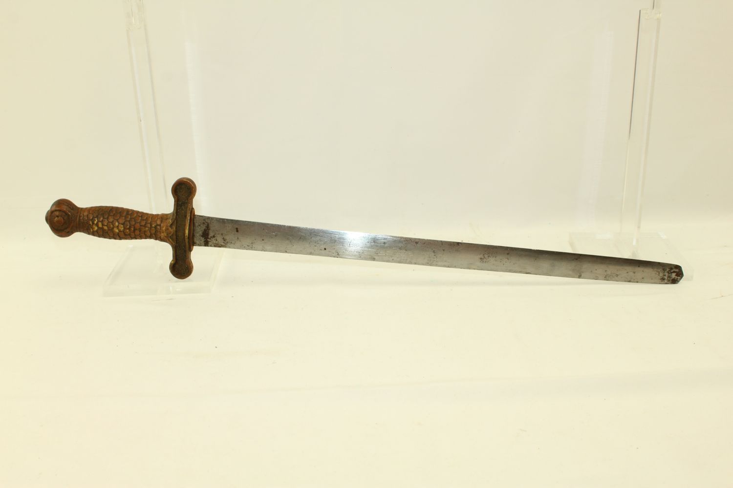 Short Sword with Blunted Tip and Scabbard 12.13 C&R Antique011 ...