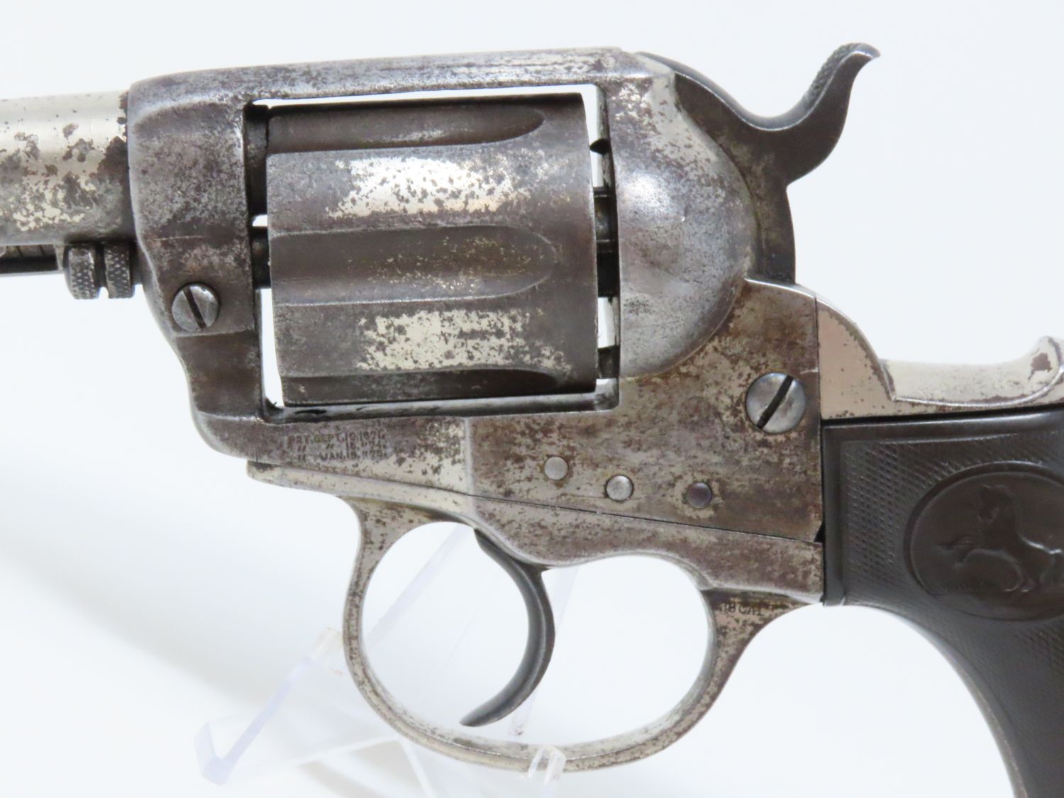 Etched Panel Colt Model 1877 Lightning Revolver 4.9 C&R Antique003 ...