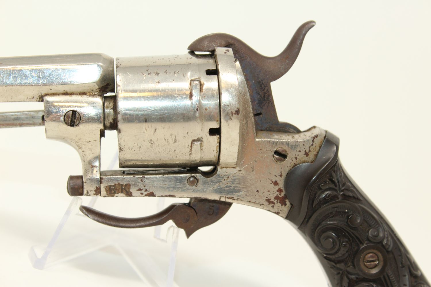 European Folding Trigger Pinfire Revolver 1.15 C&R Antique003 ...