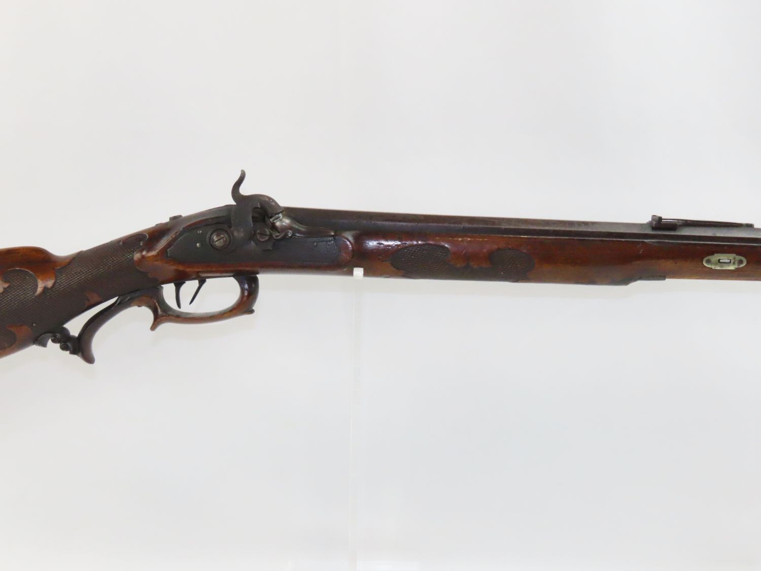 Engraved and Carved German Percussion Rifle 4.16 C&R Antique001 ...