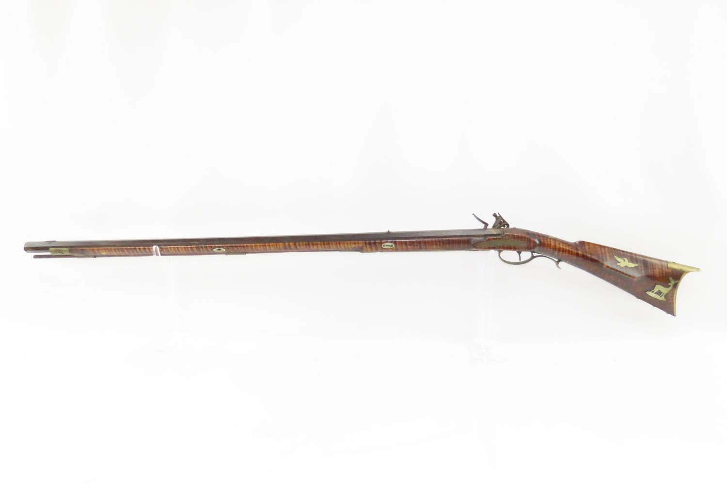 Smoothbore Flintlock American Long Rifle 6.3 C&R Antique014 | Ancestry Guns