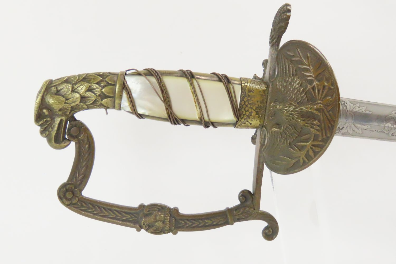 American Eagle Head POmmel Sword and Sheath 5.22 C&R Antique003 ...