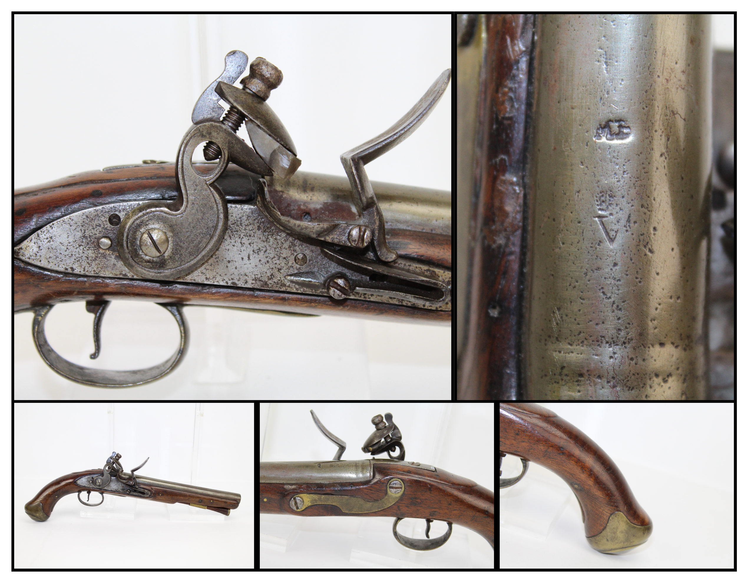 Collage English Light Dragoon Pattern Flintlock Pistol | Ancestry Guns