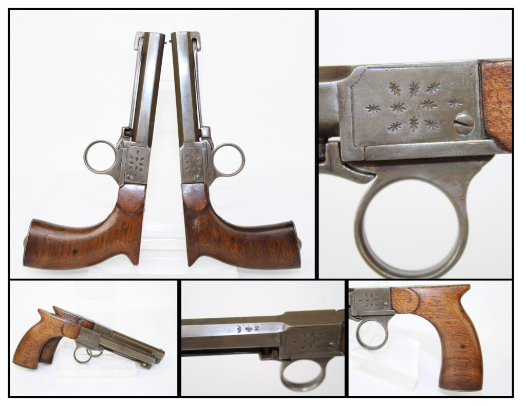 Collage French Pocket Pistol Deringer Percussion Pistols | Ancestry Guns
