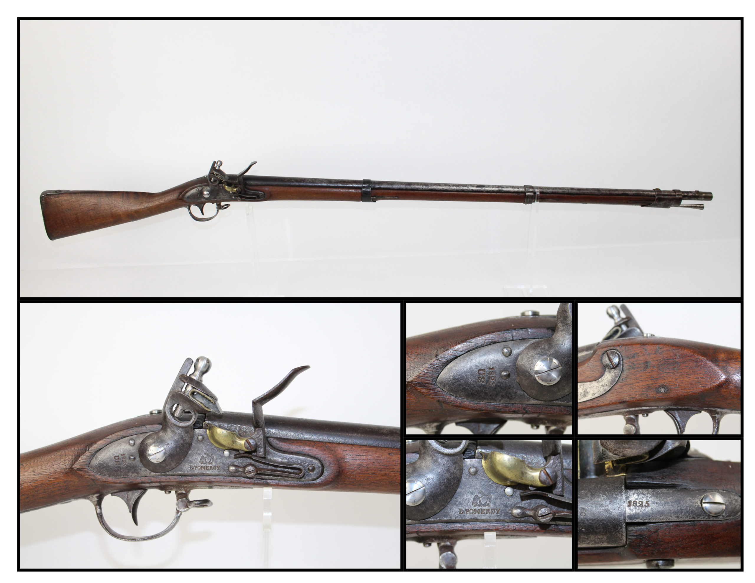 Collage L. Pomeroy U.S. Model 1816 Flintlock Musket | Ancestry Guns