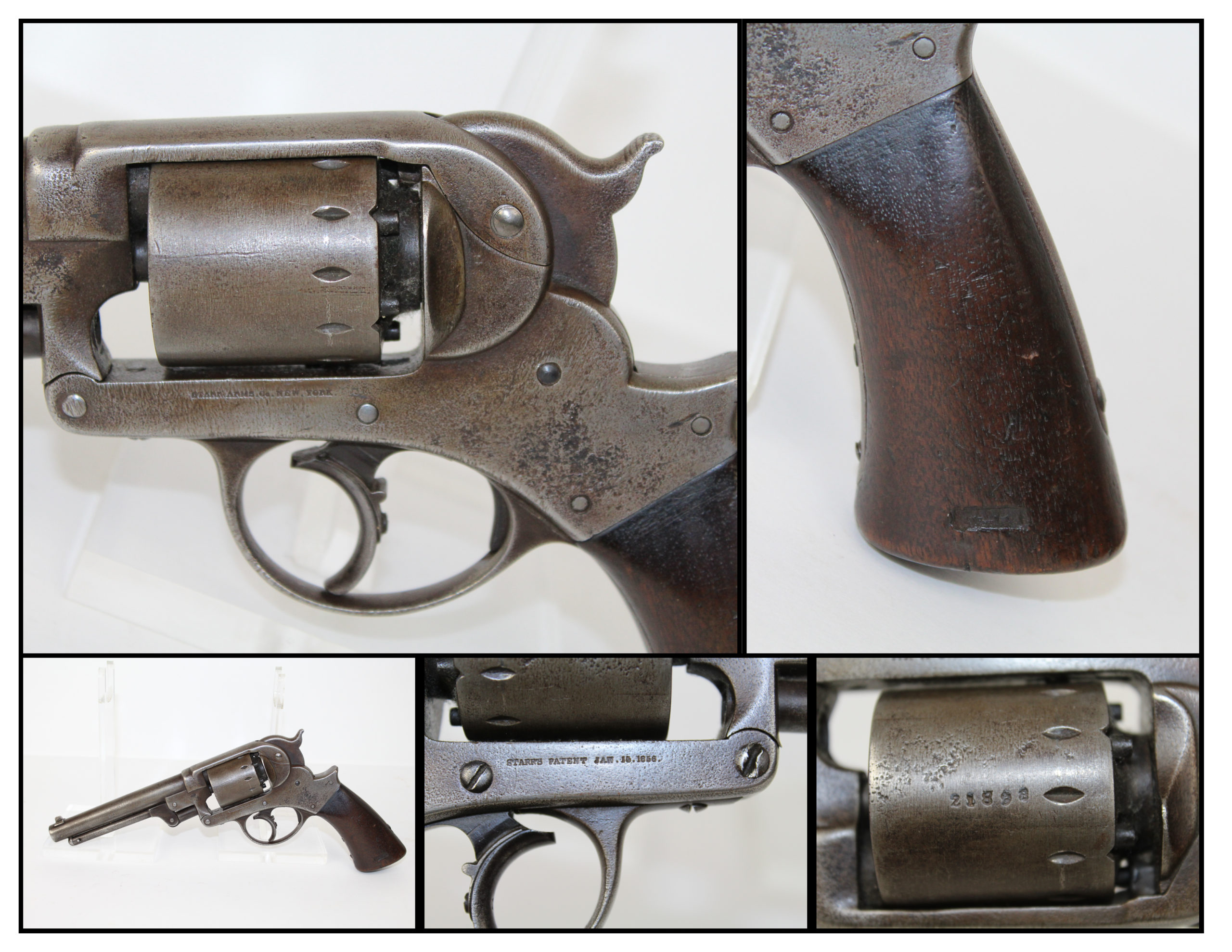 Collage Starr Model 1858 Double Action Revolver | Ancestry Guns